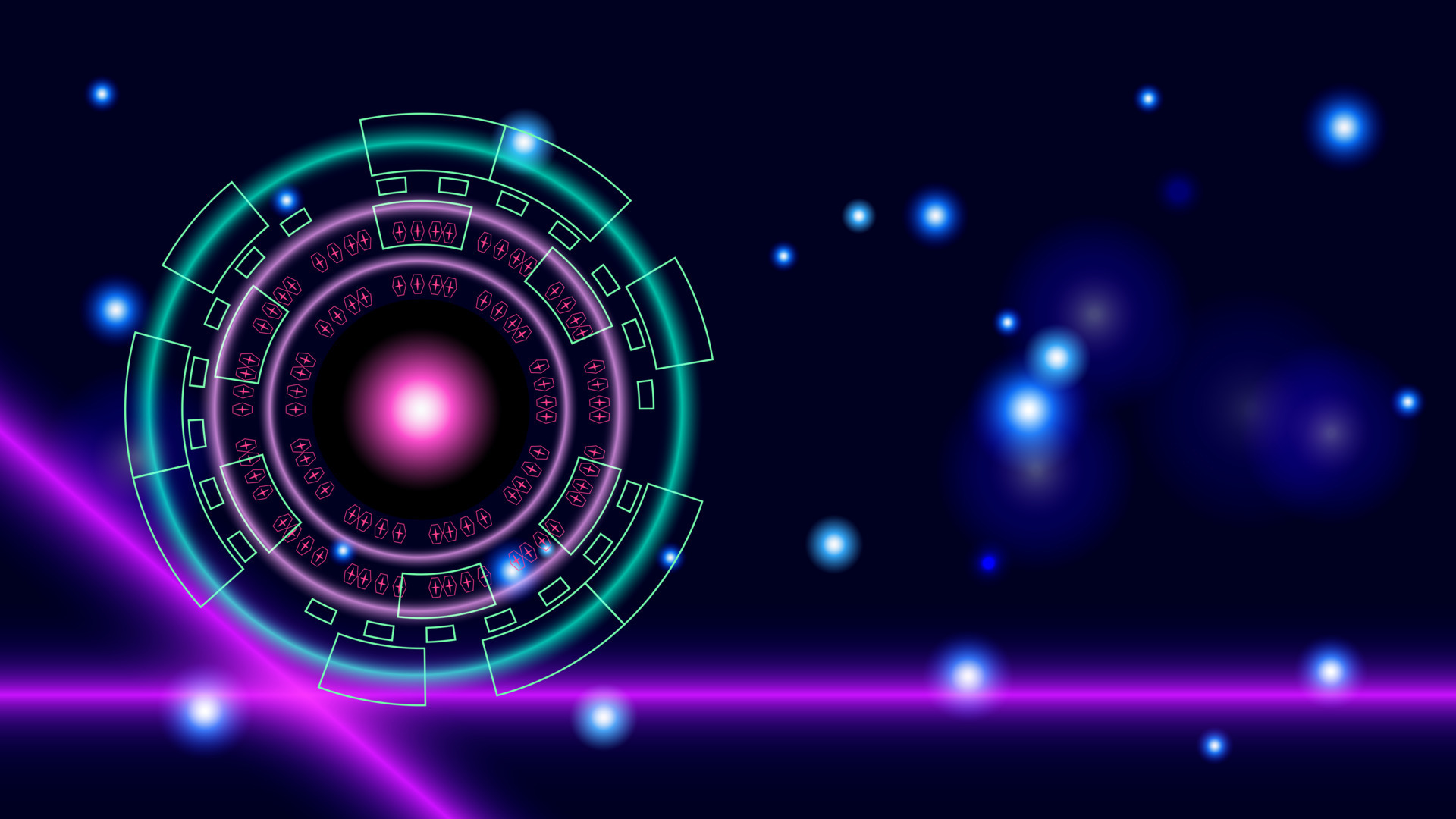 Ui Hi Tec Interface Blue Abstract Digital Technology With Glowing