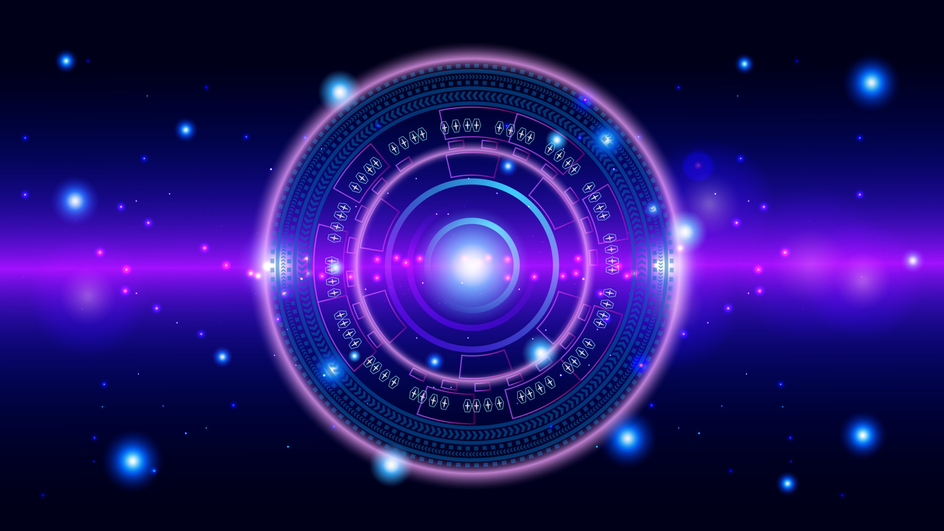 Ui Hi Tec Interface Blue Abstract Digital Technology With Glowing