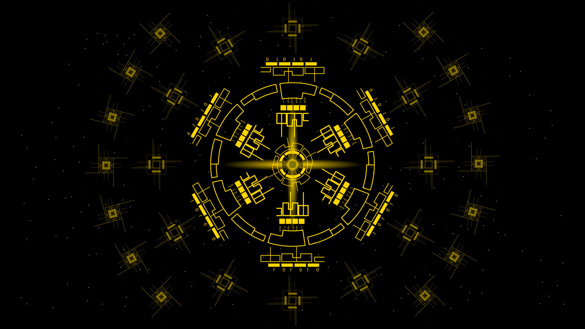 Ui Hi Tec Interface Black And Gold Abstract Digital Technology With