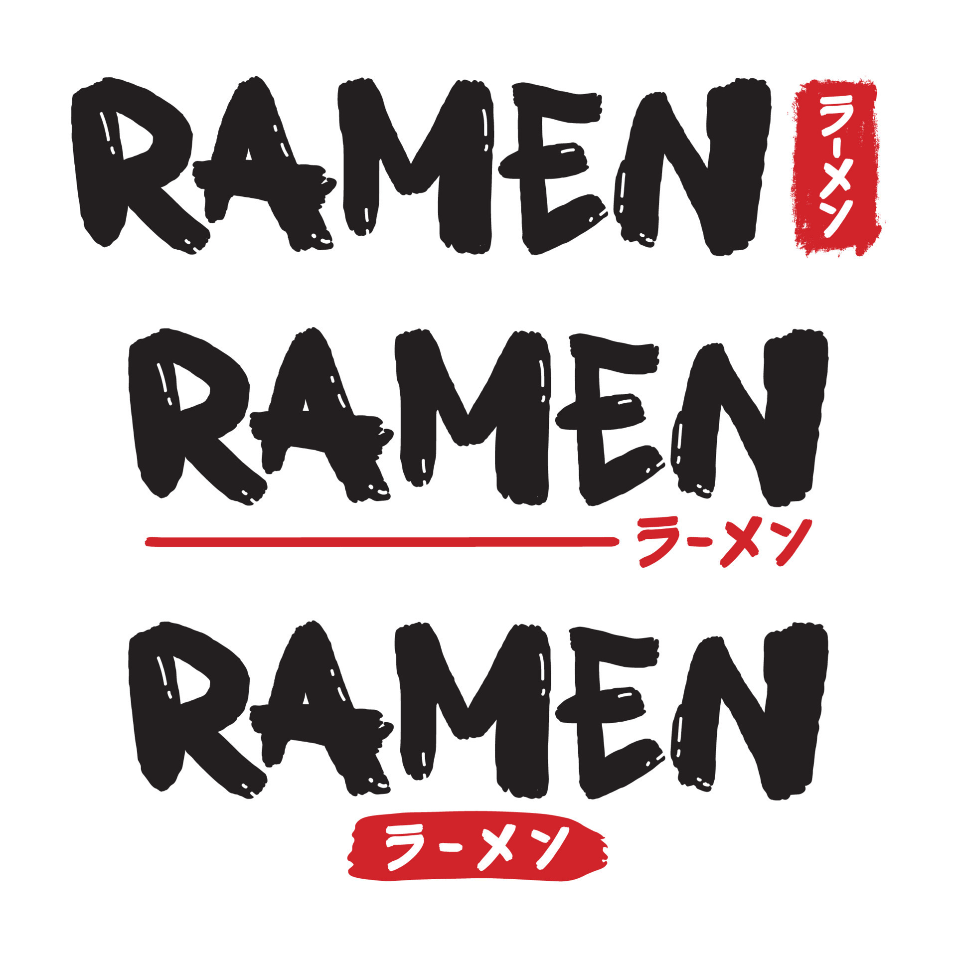 Set Vector Illustration Ramen Text Logo And Japanese Calligraphy