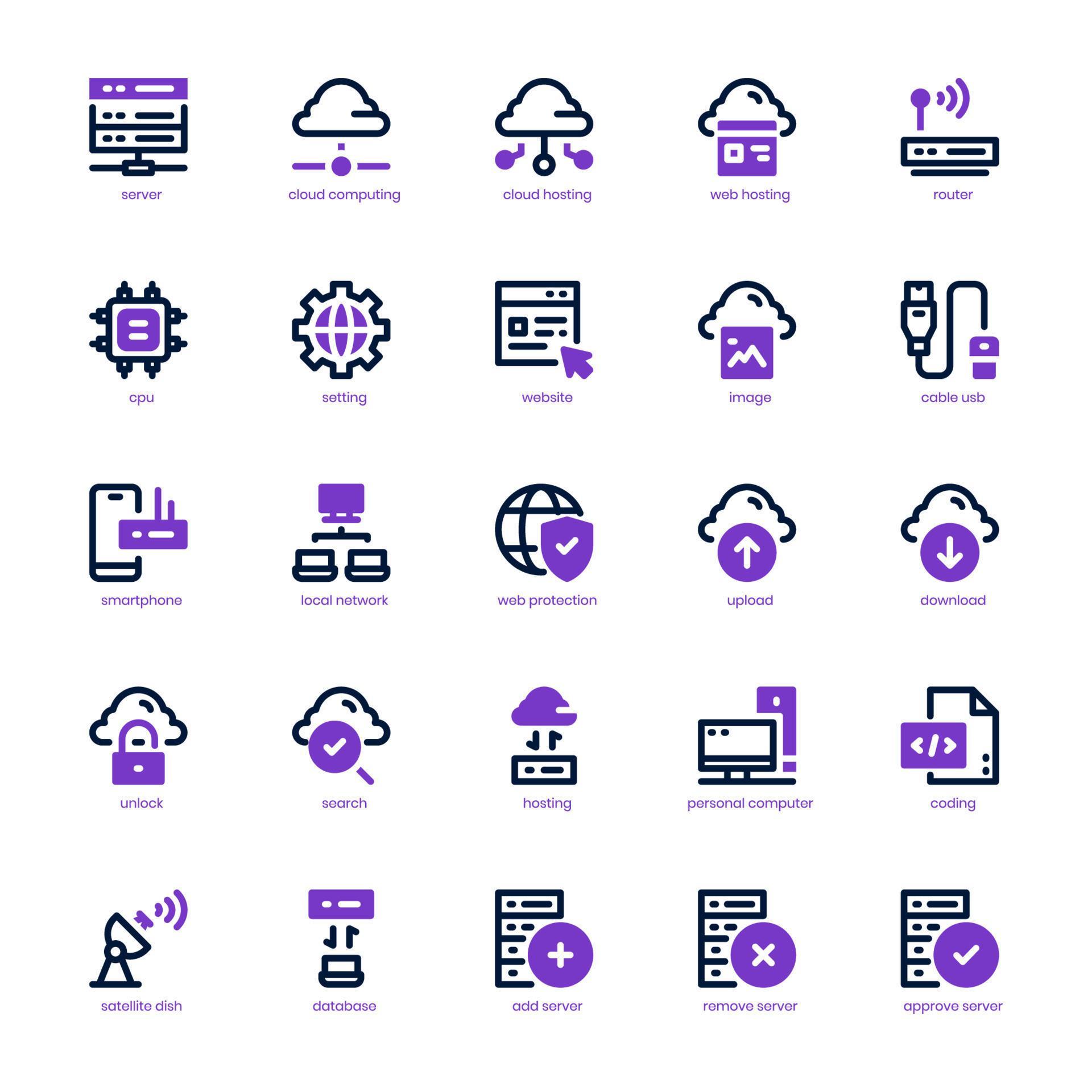 Web Hosting Icon Pack For Your Website Mobile Presentation And Logo Design Web Hosting Icon