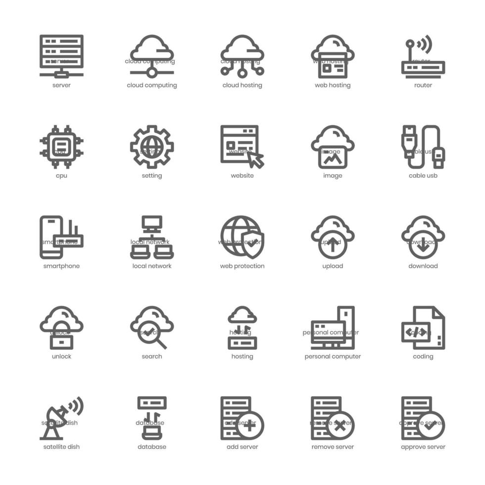Web Hosting Icon Pack For Your Website Mobile Presentation And Logo Design Web Hosting Icon