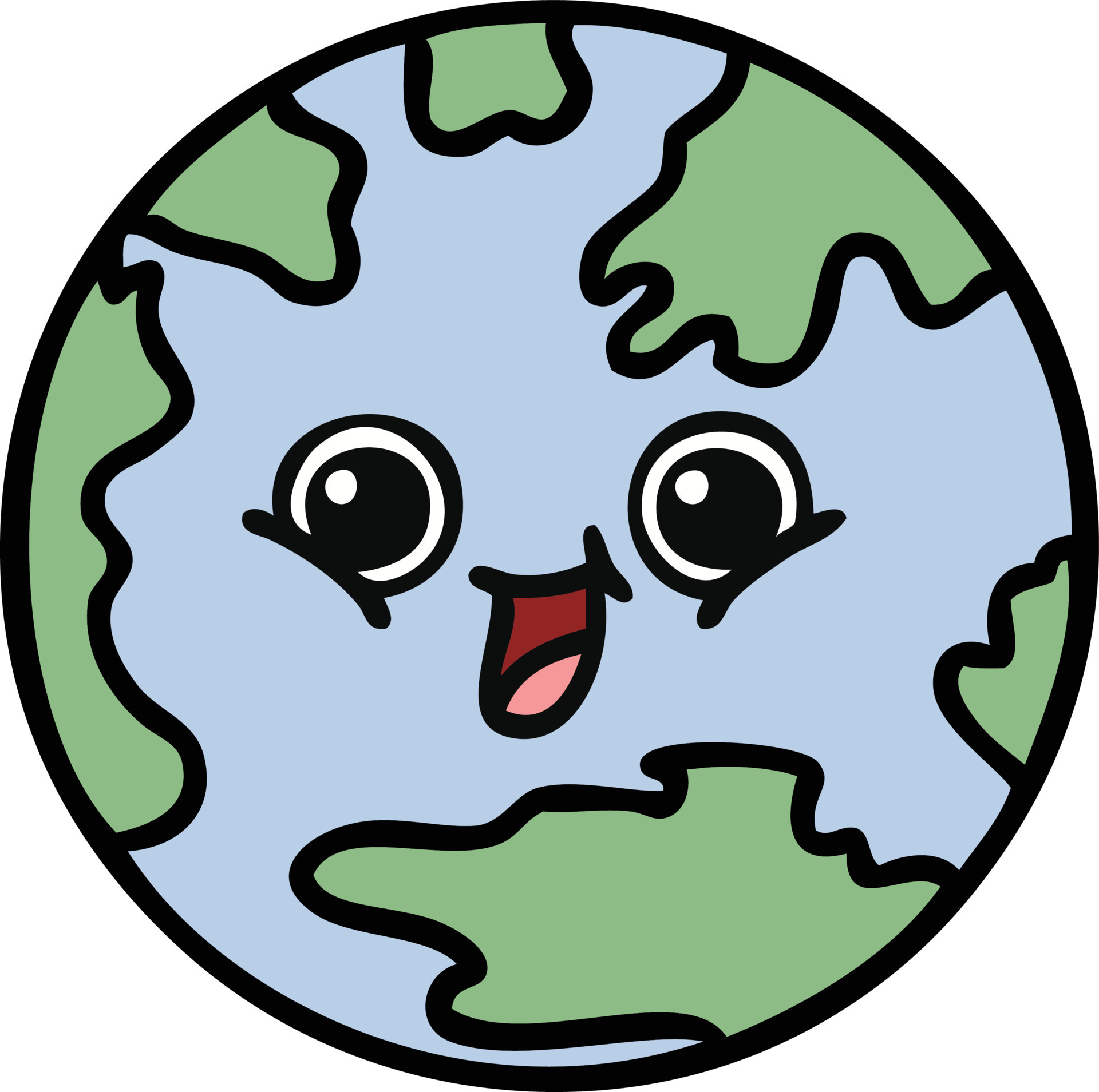 Cute Cartoon Planet Earth 10603046 Vector Art At Vecteezy