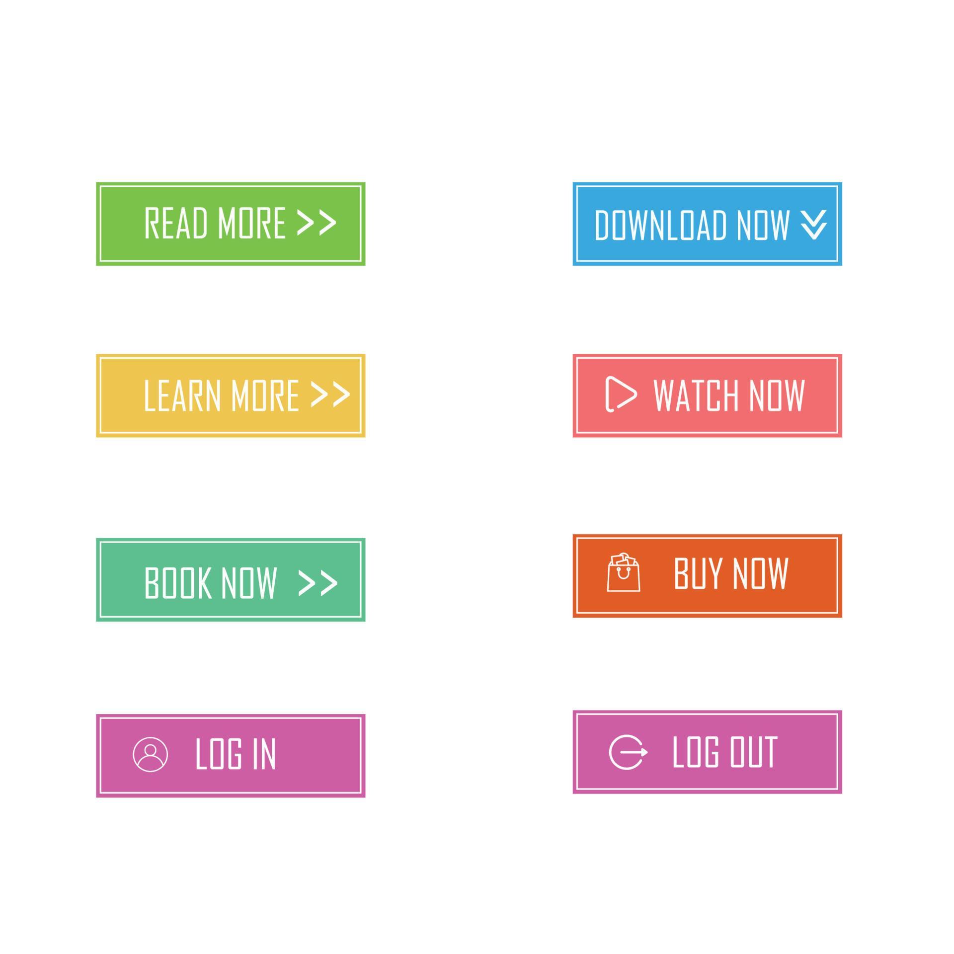 Set of trendy Colourful button for web, mobile app. Template navigation button menu. 10604076 ...