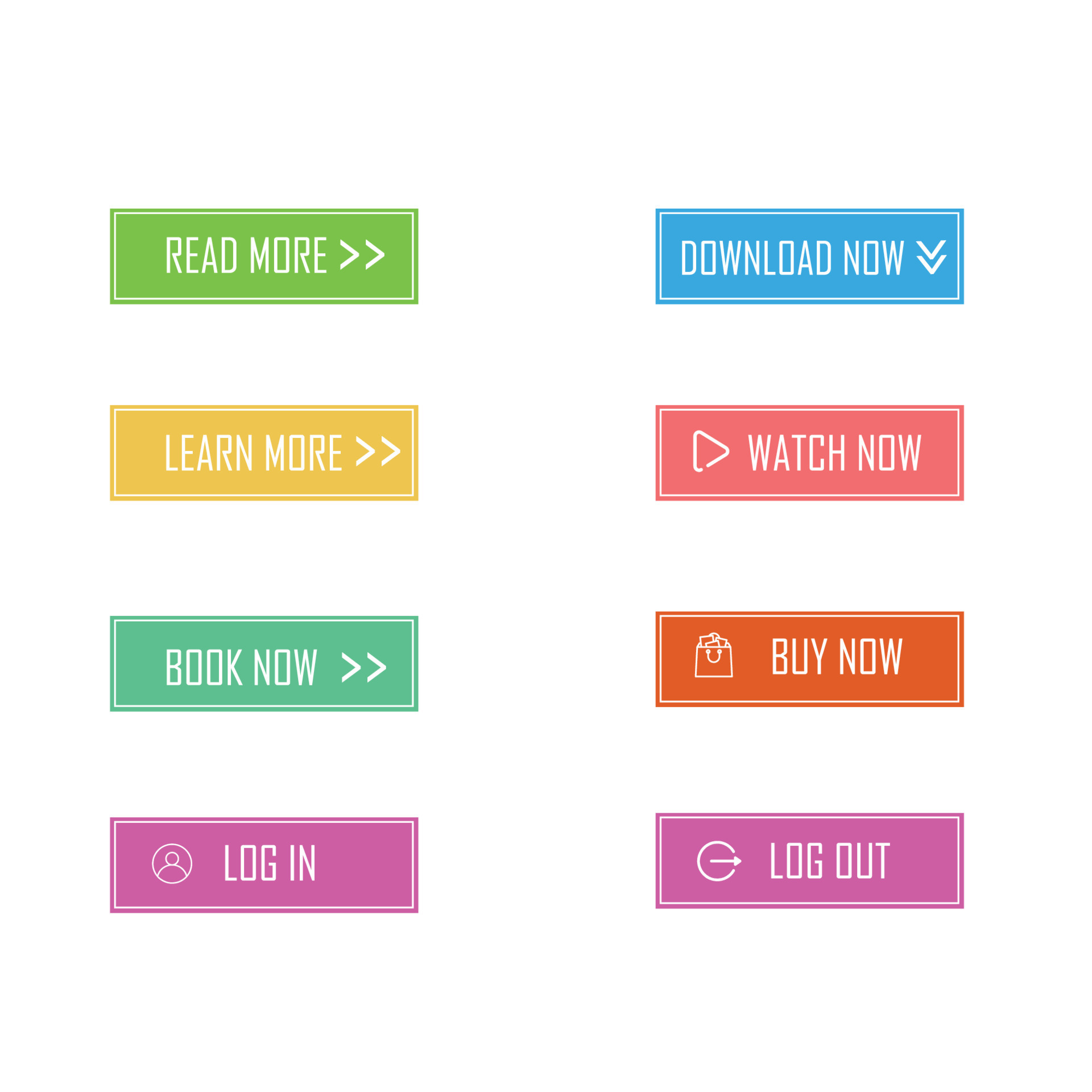 Set of trendy Colourful button for web, mobile app. Template navigation button menu. 10604076 ...