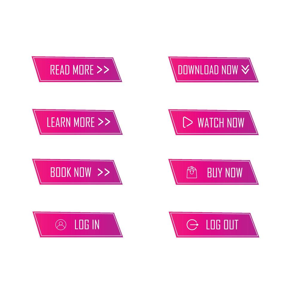 Set Of Trendy Button For Web Mobile App Template Navigation Button Menu 10604080 Vector Art 8885