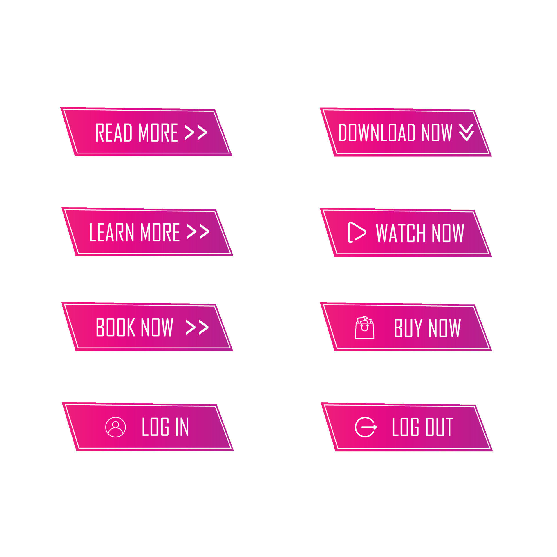 Set Of Trendy Button For Web Mobile App Template Navigation Button Menu 10604080 Vector Art