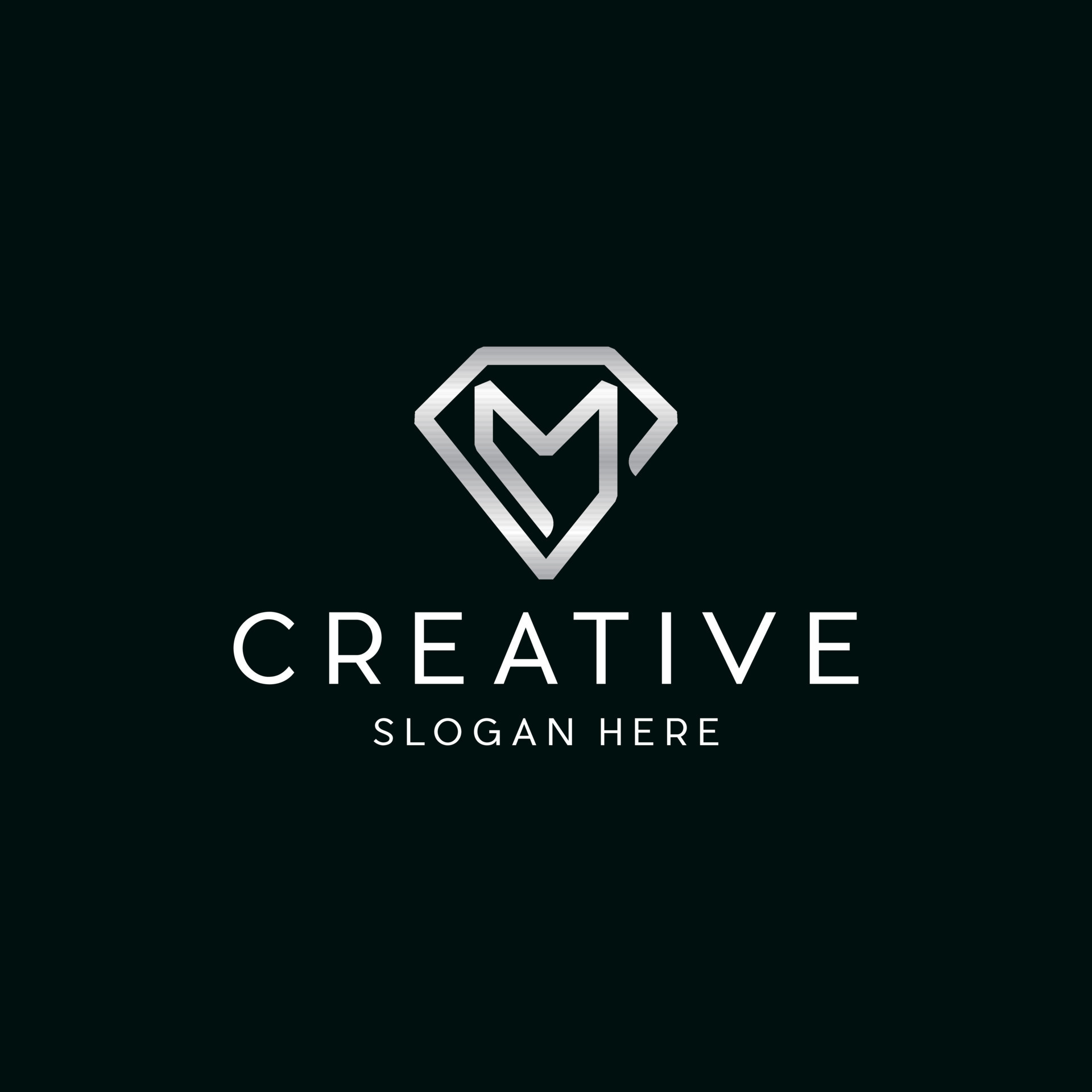 Logotipo De Lujo De La Línea De Diamante De La Letra M 10605056 Vector En Vecteezy