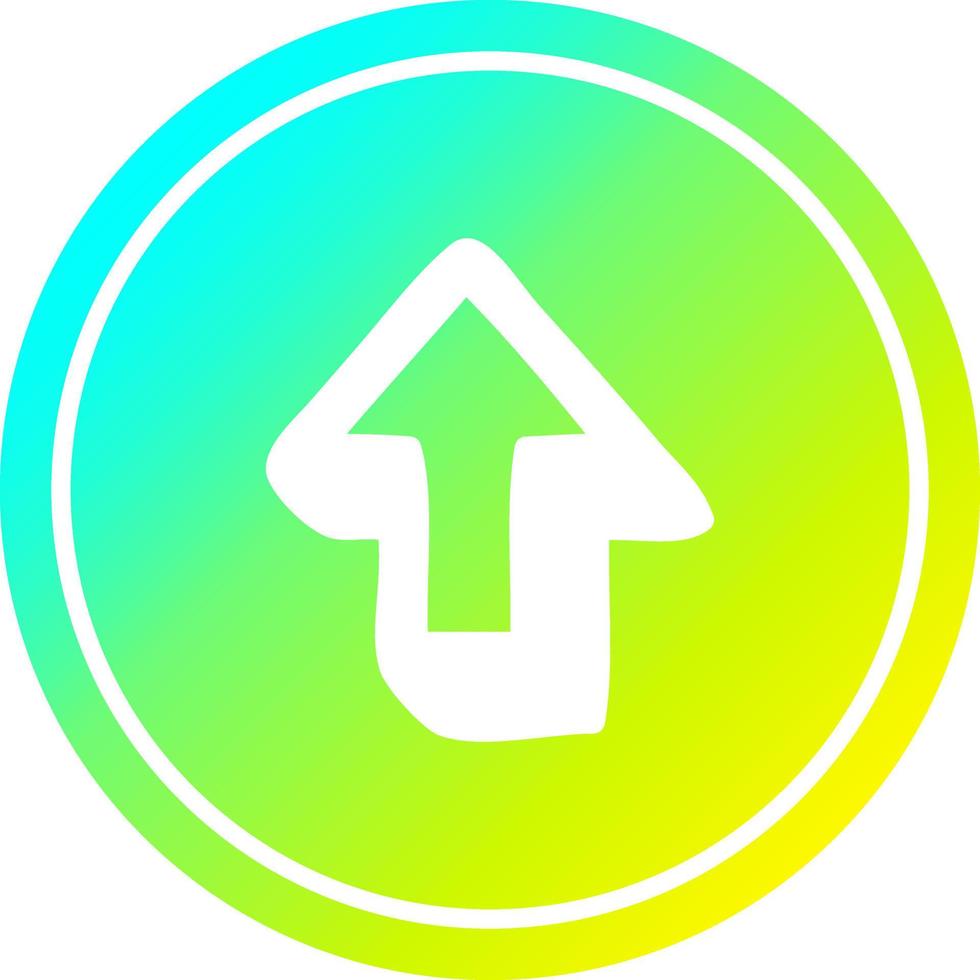 Direction Arrow Circular In Cold Gradient Spectrum 10605584 Vector Art At Vecteezy