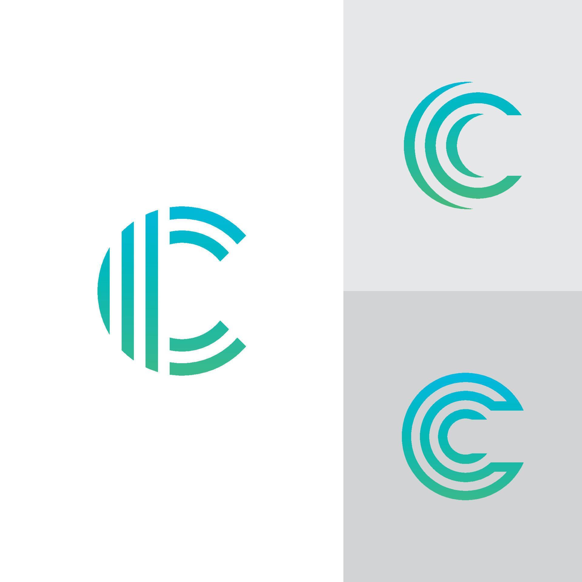 C Logo Design and template. Creative C icon initials based Letters in ...