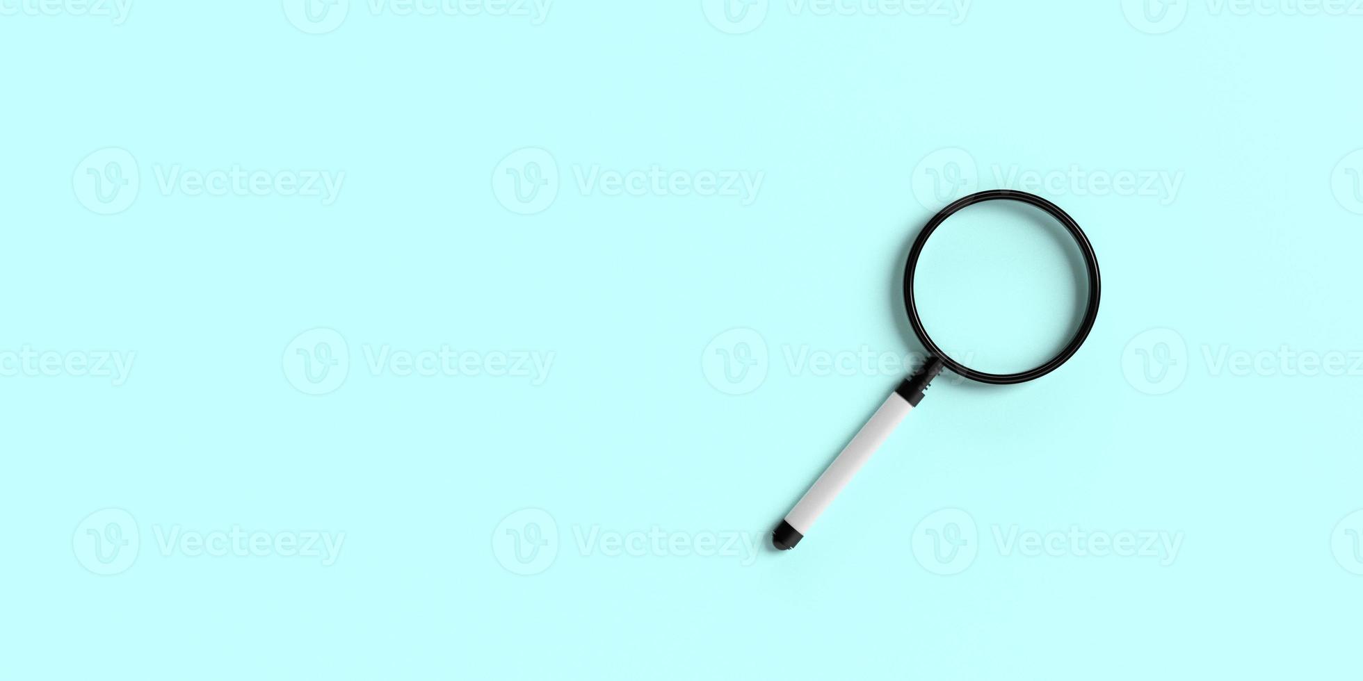 Magnifying Glass Blue Background Wallpaper Copy Space Symbol Decoration