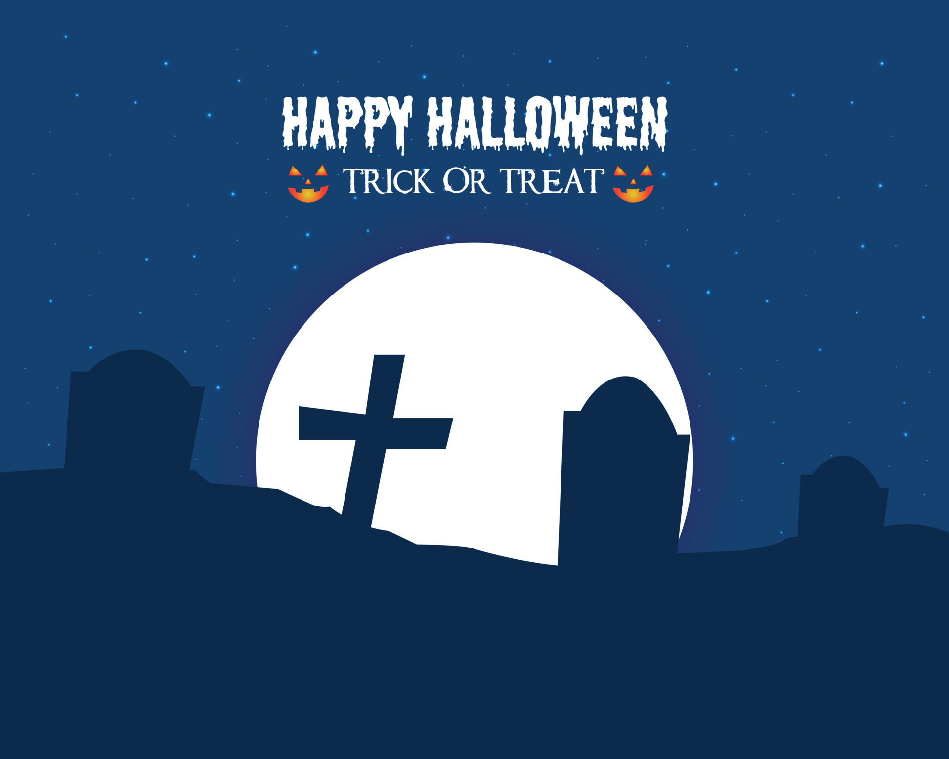 Happy Halloween Graveyard Simple Background 10613533 Vector Art At Vecteezy