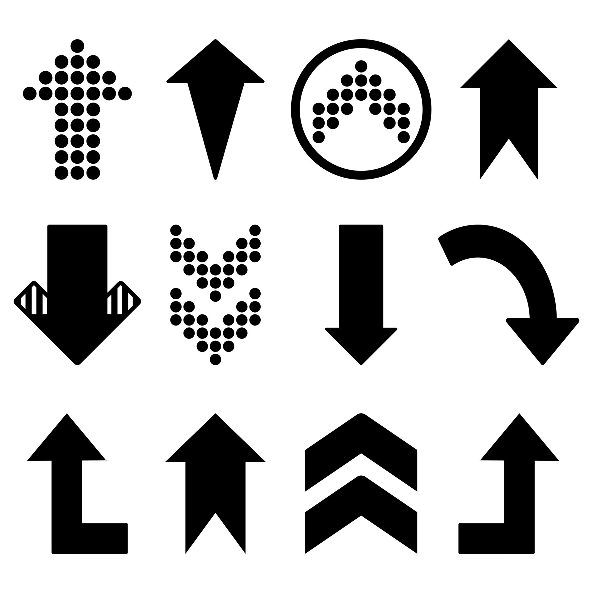 Set Of Black Arrow Icon On White Background Cursor Icon Vector Pointers Illustration 10618904