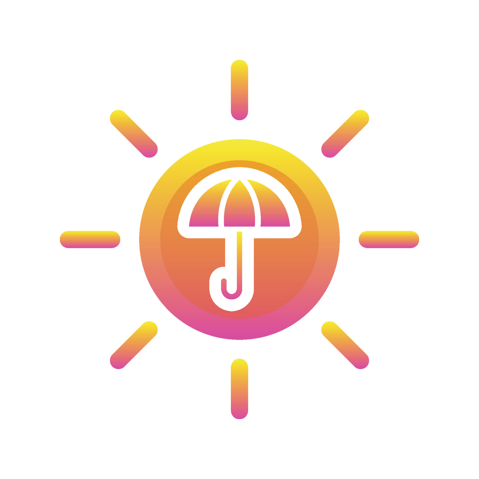 sun umbrella logo gradient design template icon element 10619346 Vector Art at Vecteezy