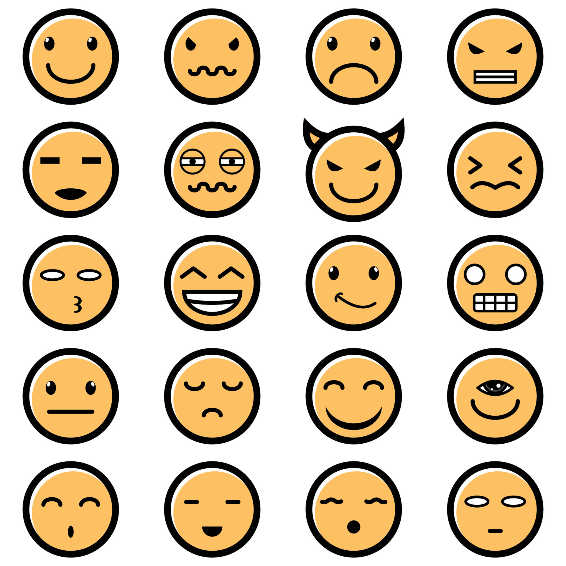 Collection emoticon expression vector illustration 10621615 Vector Art ... Collection emoticon expression vector illustration 10621615 Vector Art ...
