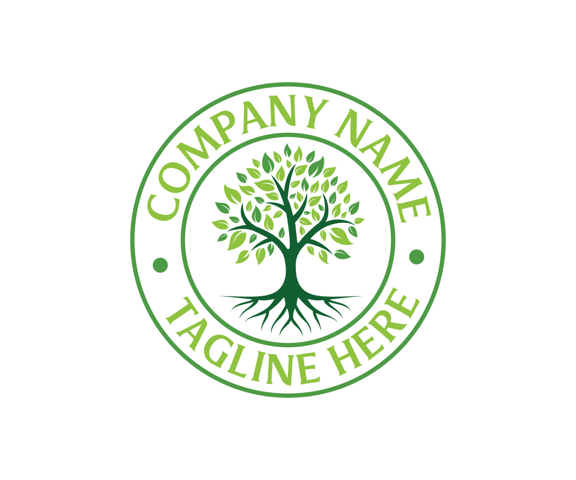 Vibrant tree logo design, root vector. Root Of The Tree Logo Design Inspiration. 10624256 Vector ...