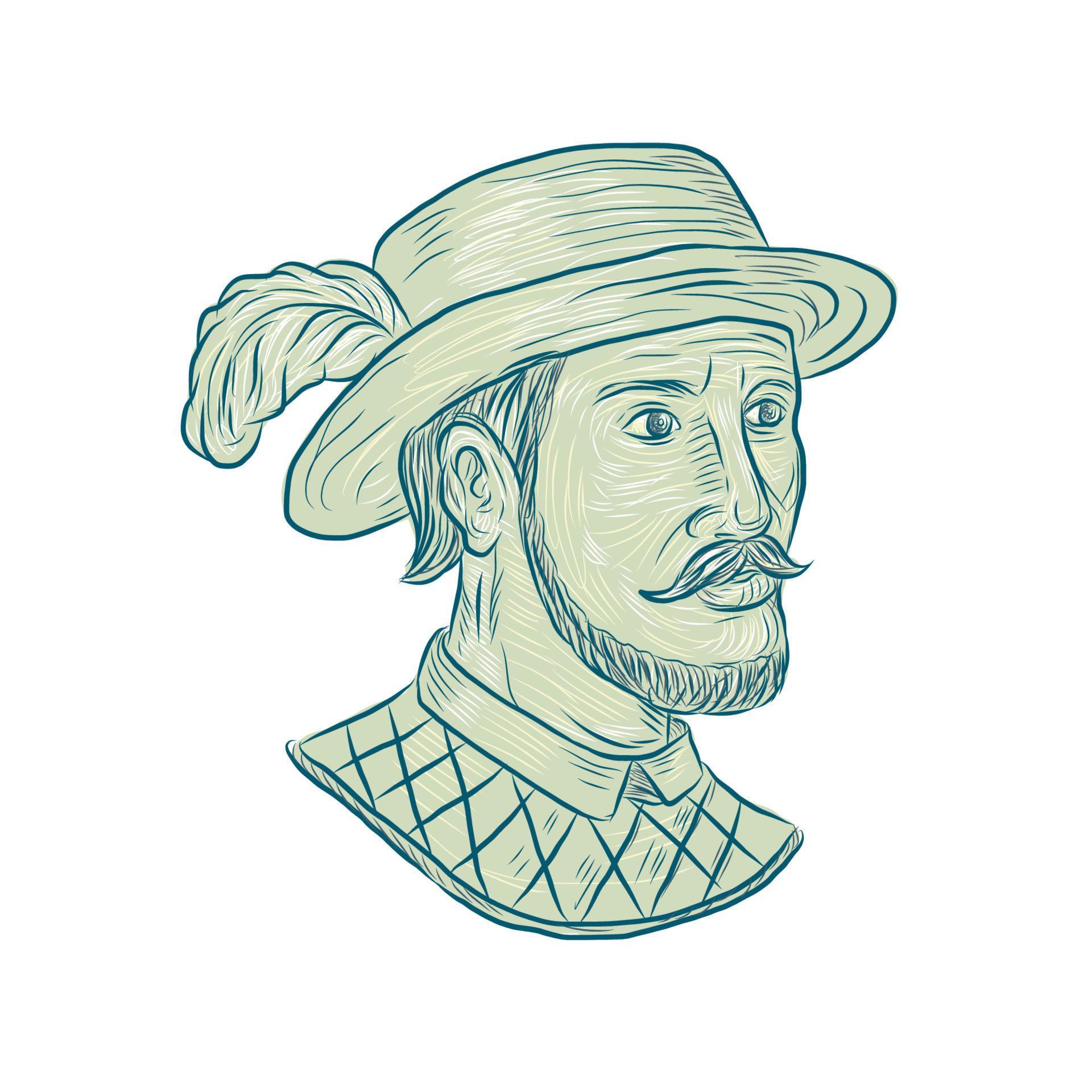 Juan Ponce De Leon Explorer Drawing 10629688 Vector Art At Vecteezy