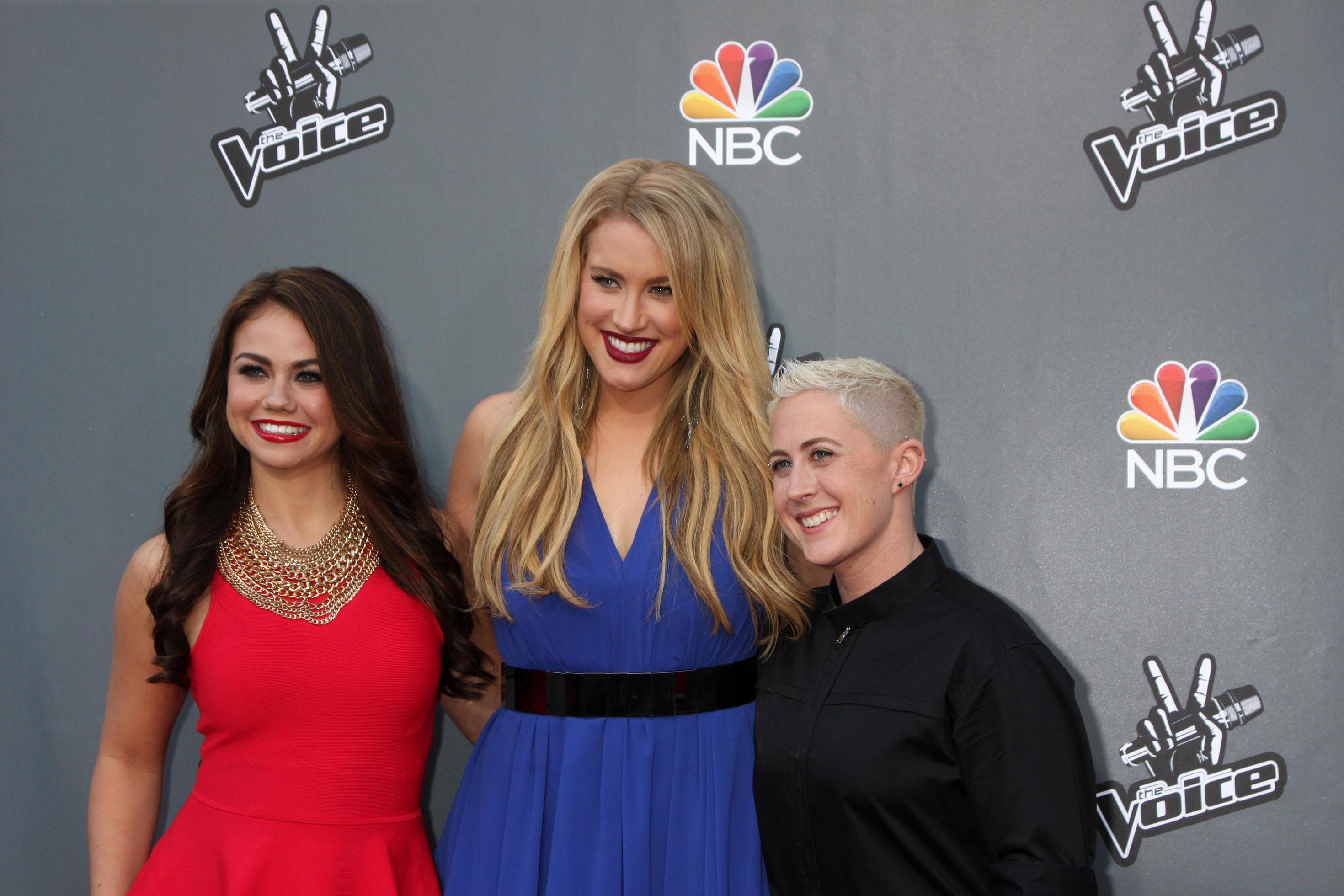 LOS ANGELES, APR 15 - Kristen Merlin, Dani Moz, Tess Boyer at the NBC s ...