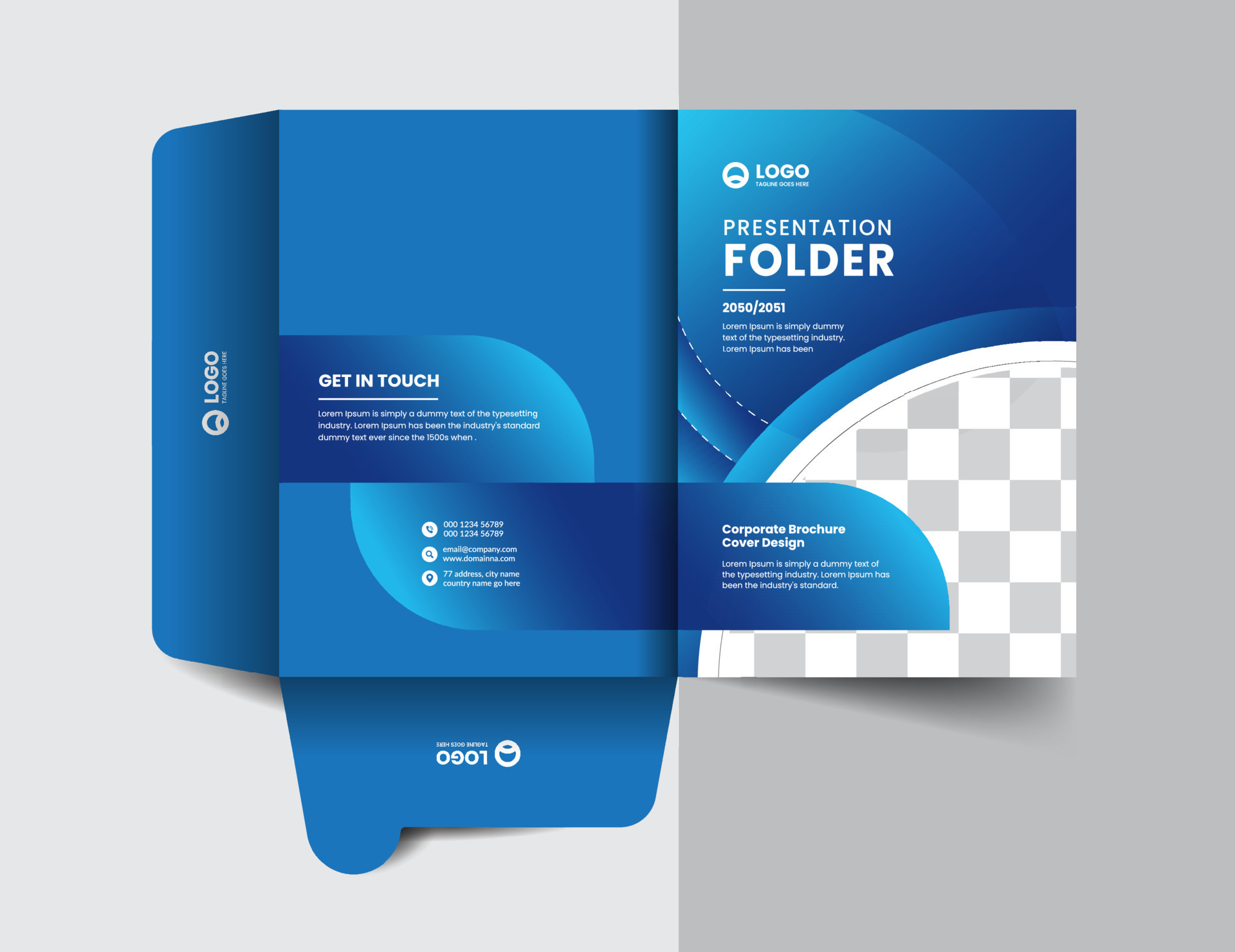 corporate company presentation folder layout concept design with modern ... corporate company presentation folder layout concept design with modern ...