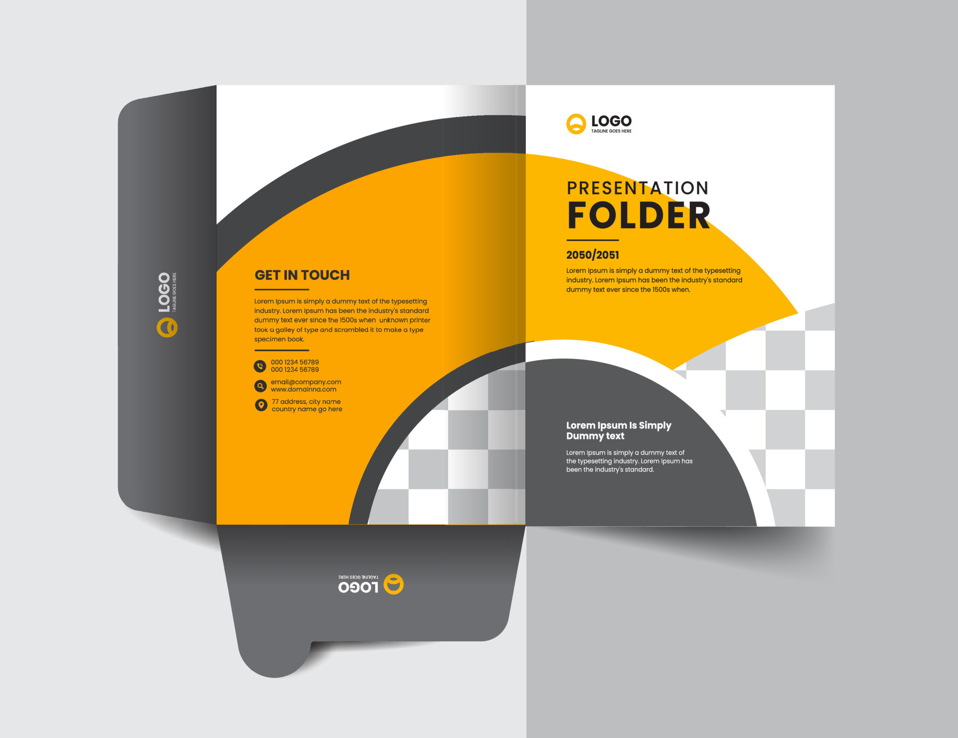 corporate company presentation folder template layout concept design ...