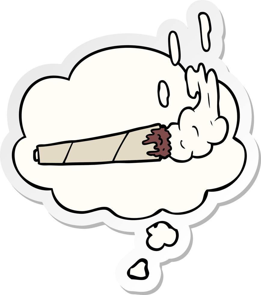 porro de marihuana de dibujos animados y burbuja de pensamiento como ... porro de marihuana de dibujos animados y burbuja de pensamiento como ...