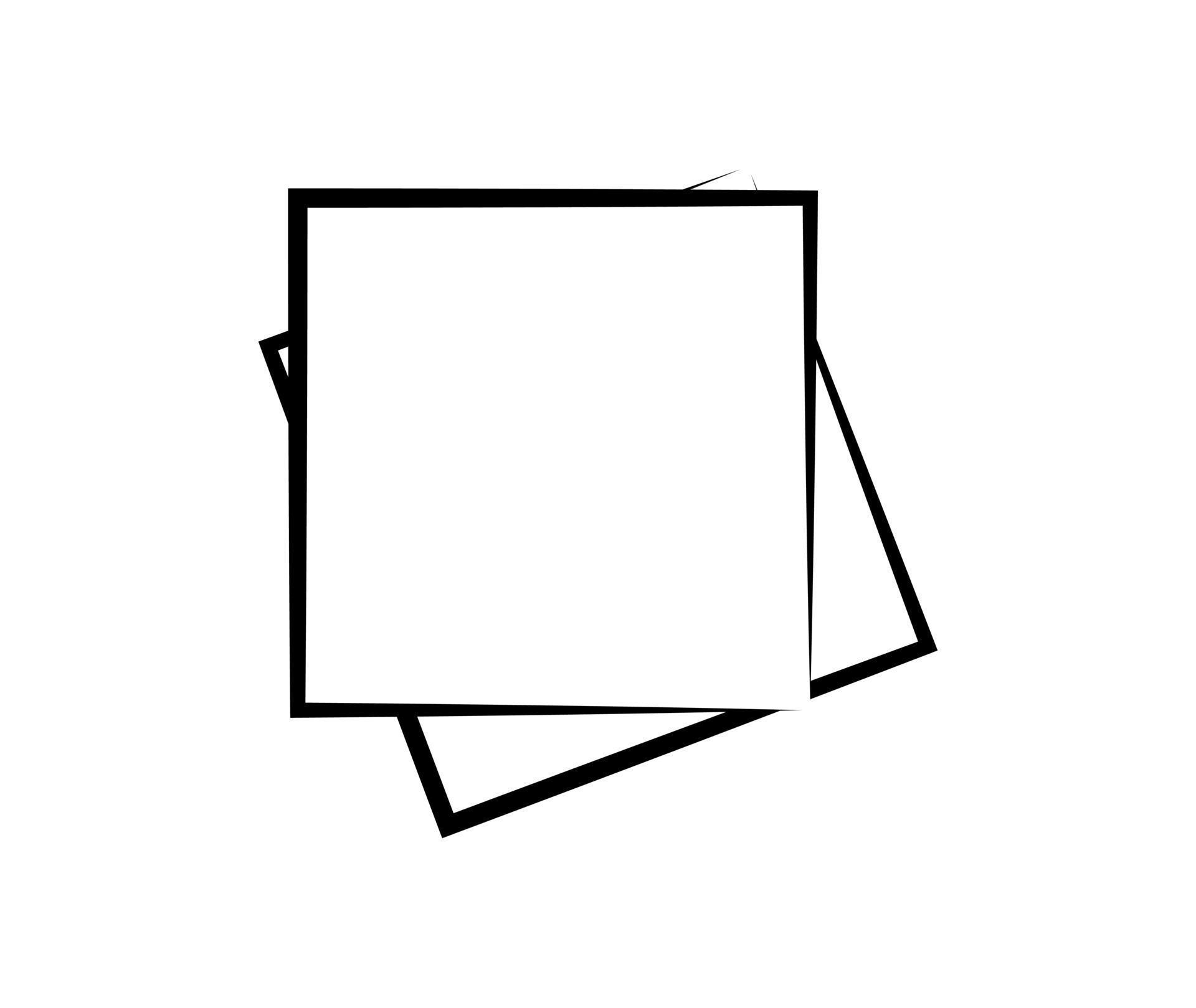 Square frame. Geometric abstract square element. Vector illustration ...
