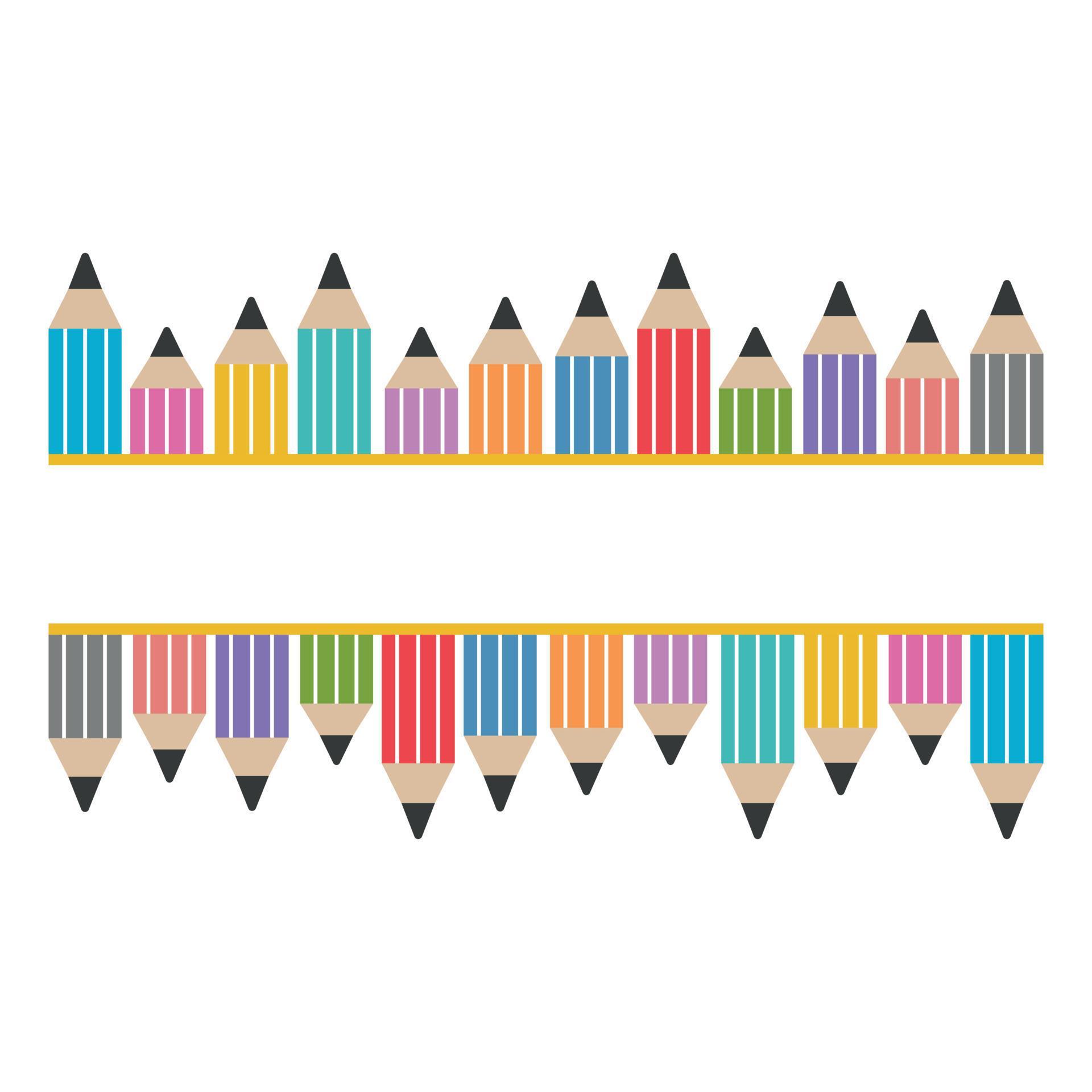un conjunto de lápices de colores con un marco de texto, ilustración ... un conjunto de lápices de colores con un marco de texto, ilustración ...