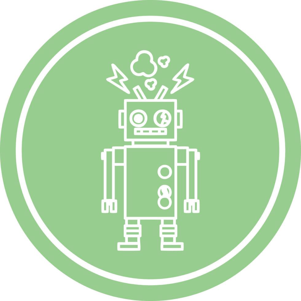 Malfunctioning Robot Circular Icon 10641013 Vector Art At Vecteezy