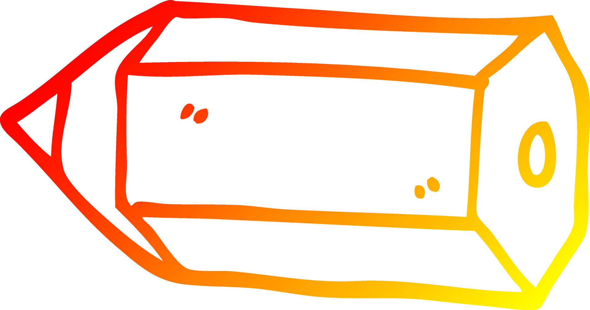 Warm Gradient Line Drawing Cartoon Colored Pencil 10643808 Vector Art