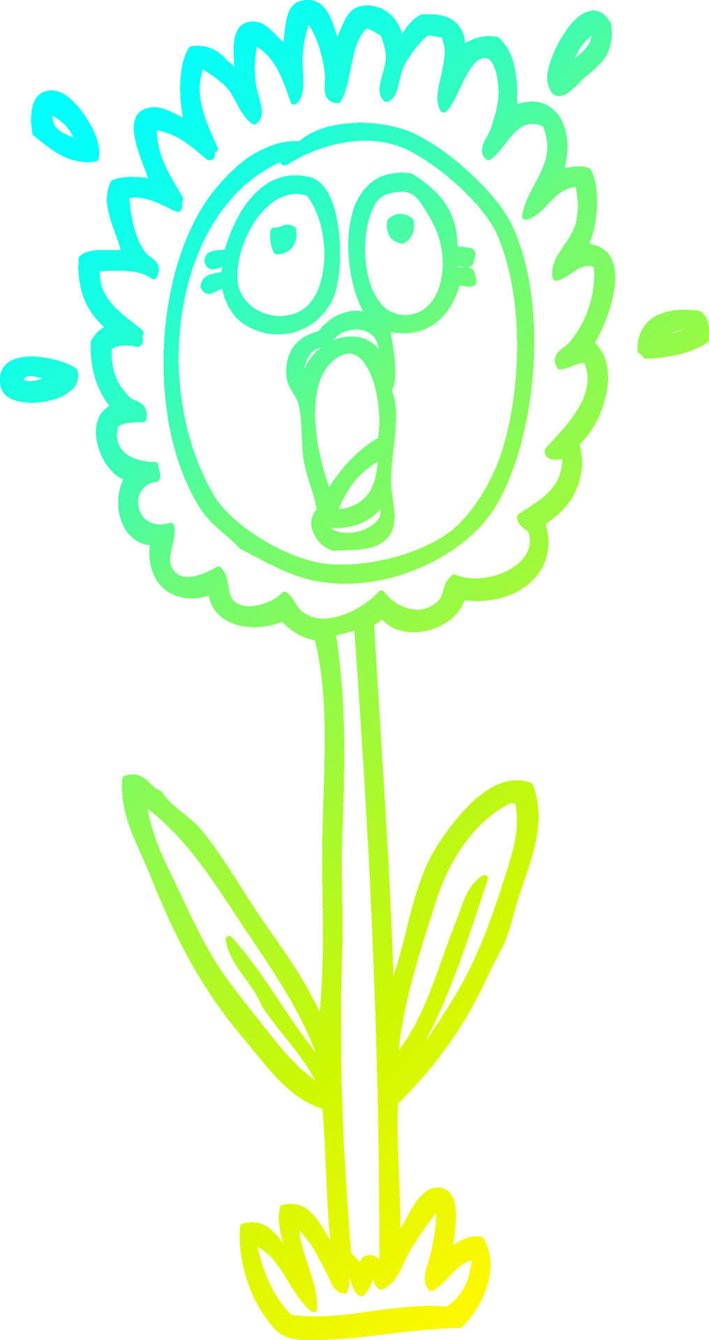 cold gradient line drawing cartoon shocked sunflower 10649169 Vector ... cold gradient line drawing cartoon shocked sunflower 10649169 Vector ...
