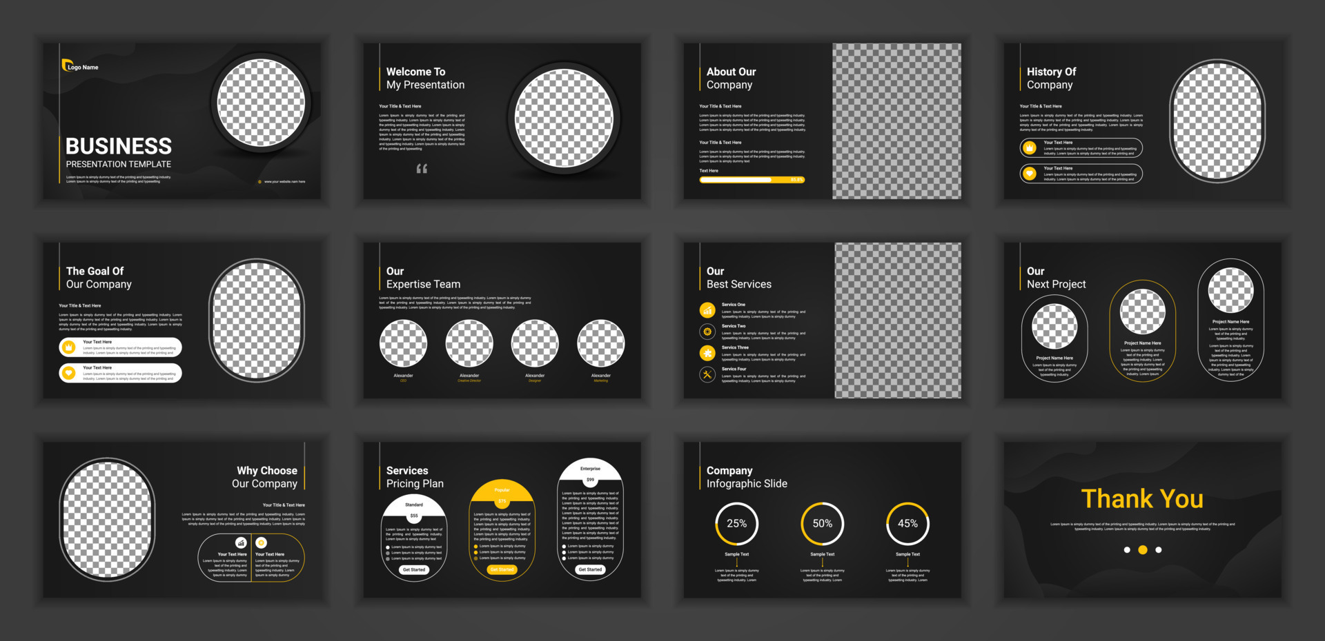 business presentation infographic template set. use for keynote ...
