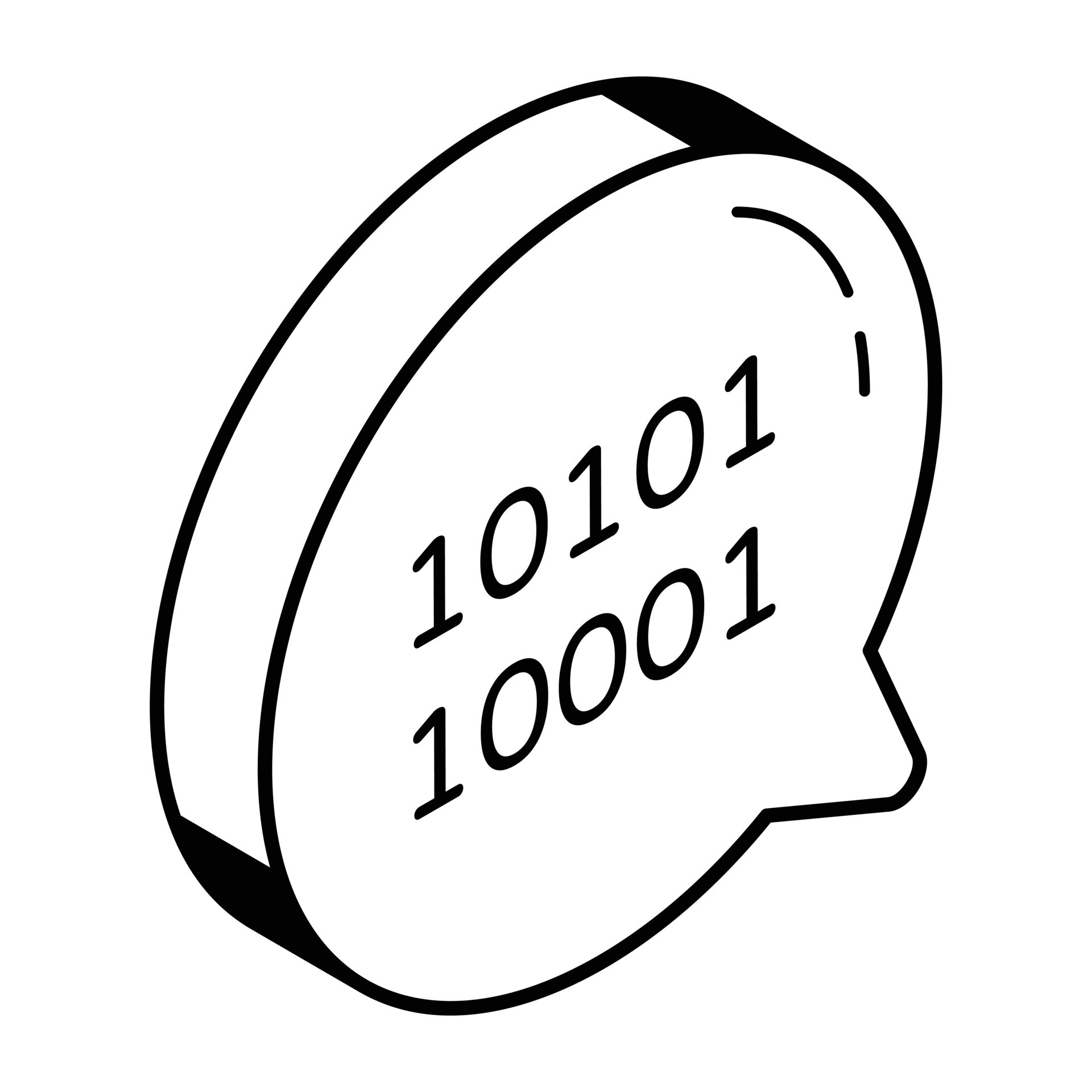 An Icon Of Binary Code Line Isometric Design 10654370 Vector Art At Vecteezy
