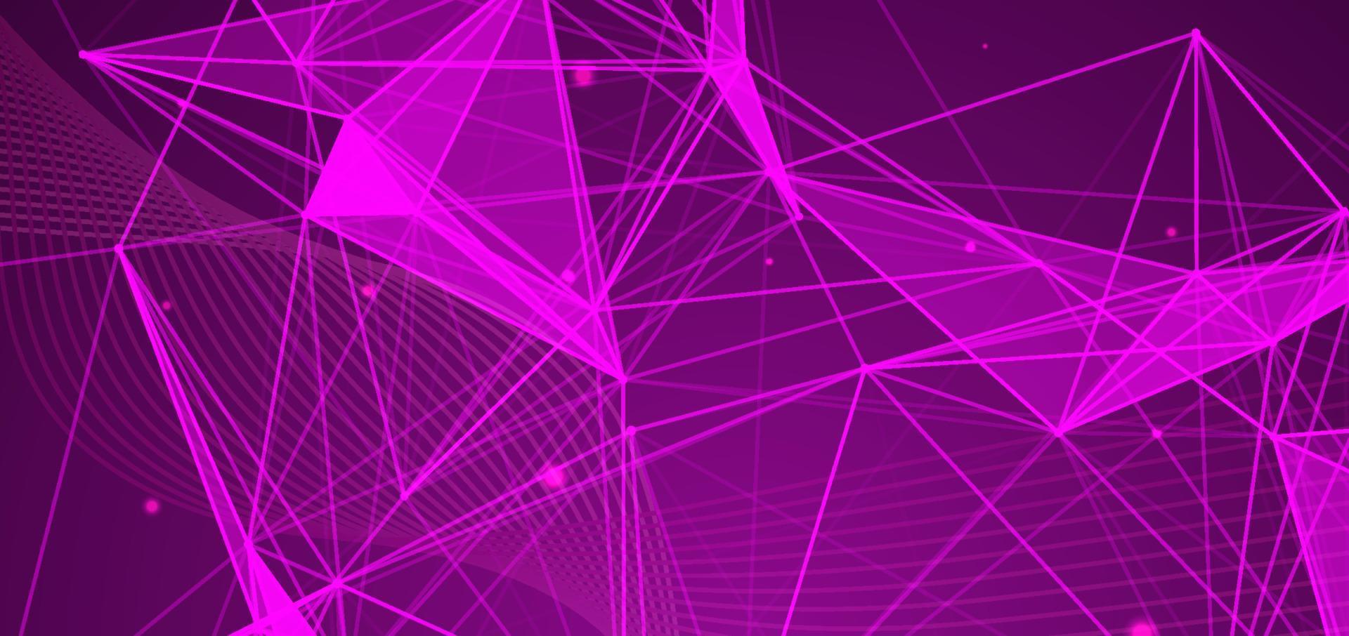 Abstract Polygonal Space Low Poly Dark Background With Connecting Dots