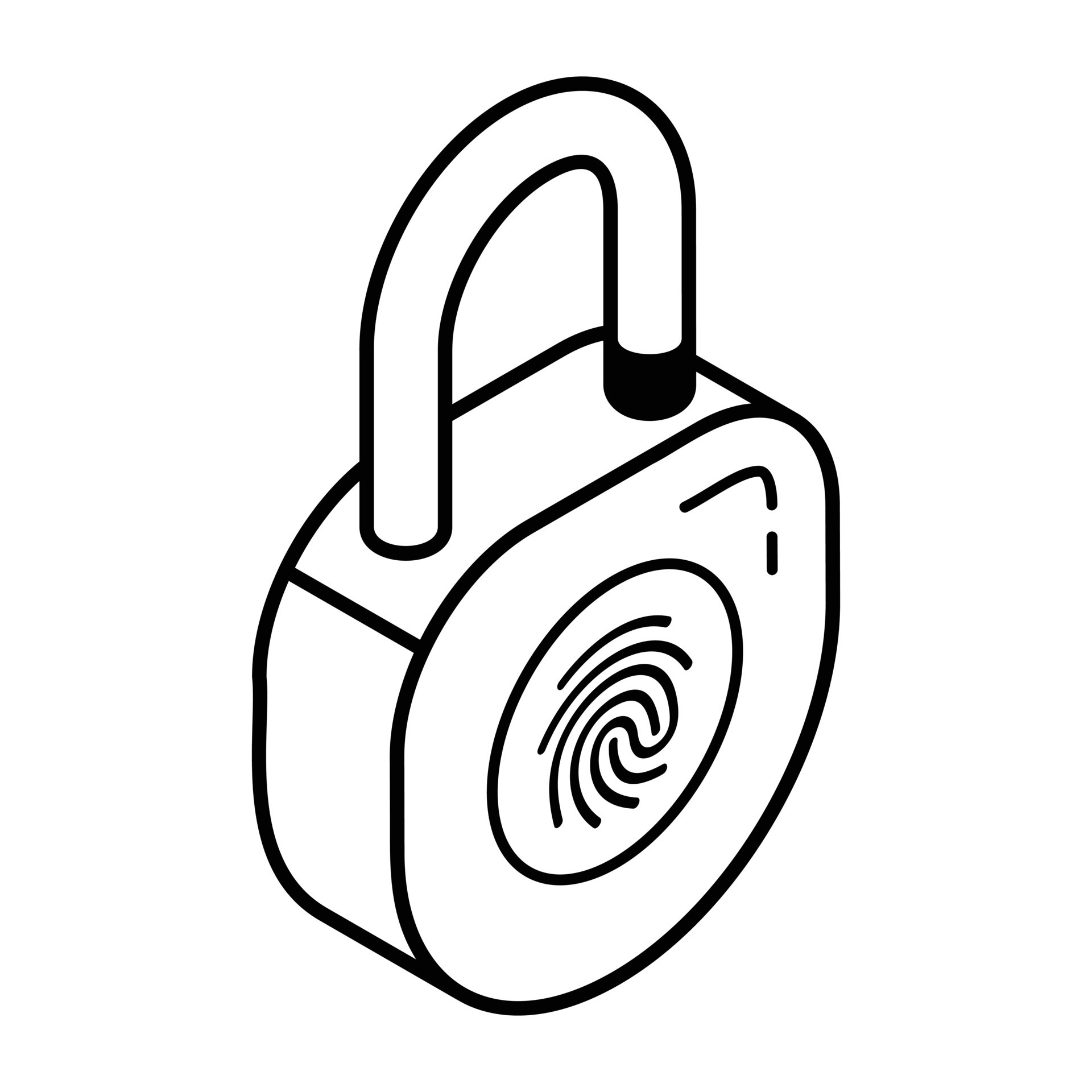 A Biometric Authentication Line Isometric Icon 10655428 Vector Art At Vecteezy