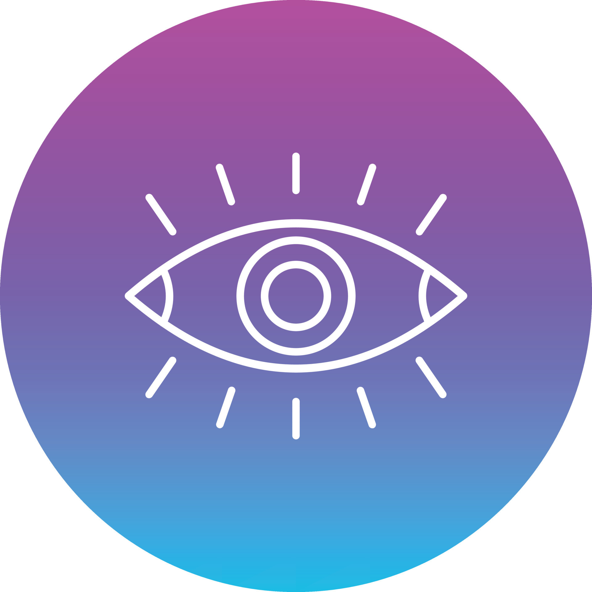 Eye Gradient Circle Line Inverted Icon 10658564 Vector Art At Vecteezy