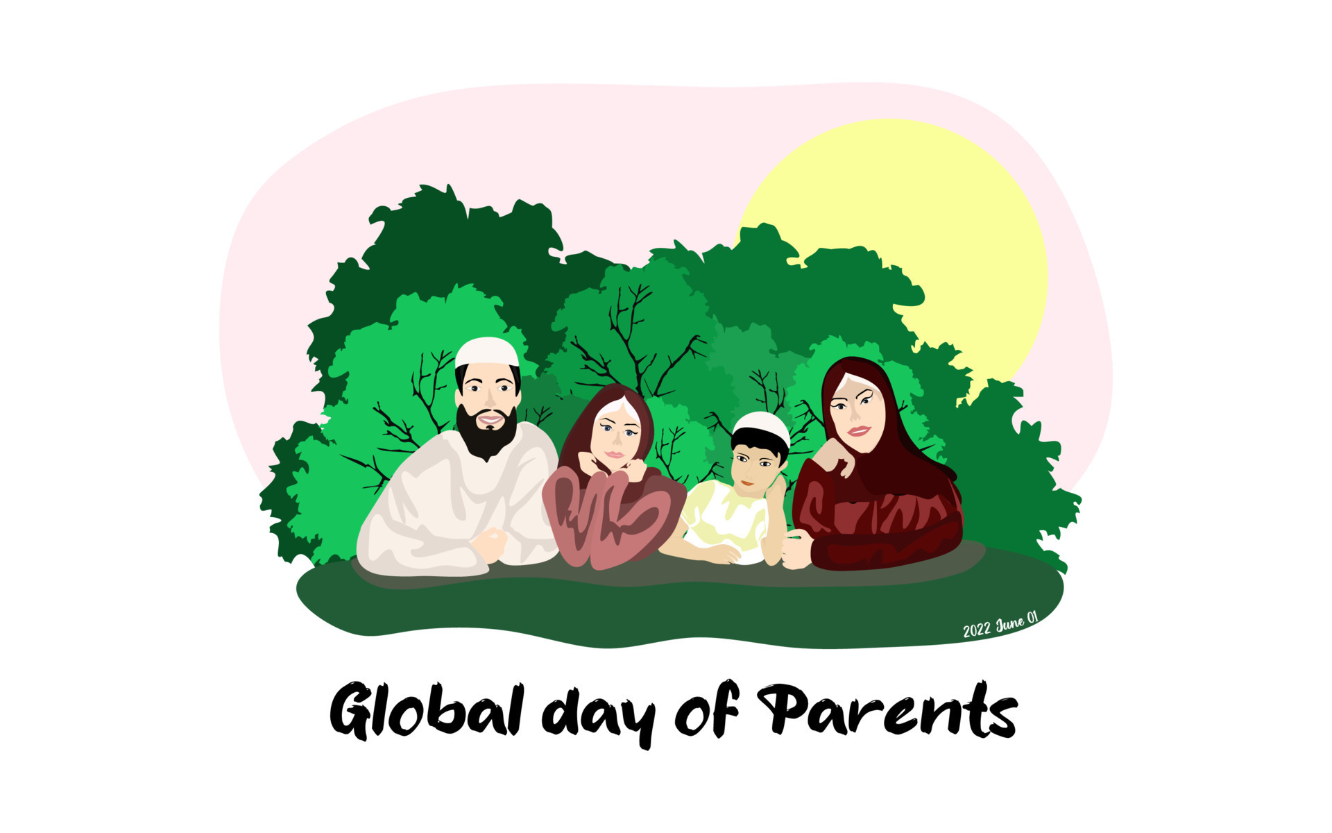 Happy Global Day of Parents vector illustration. Conceptual world ... Happy Global Day of Parents vector illustration. Conceptual world ...