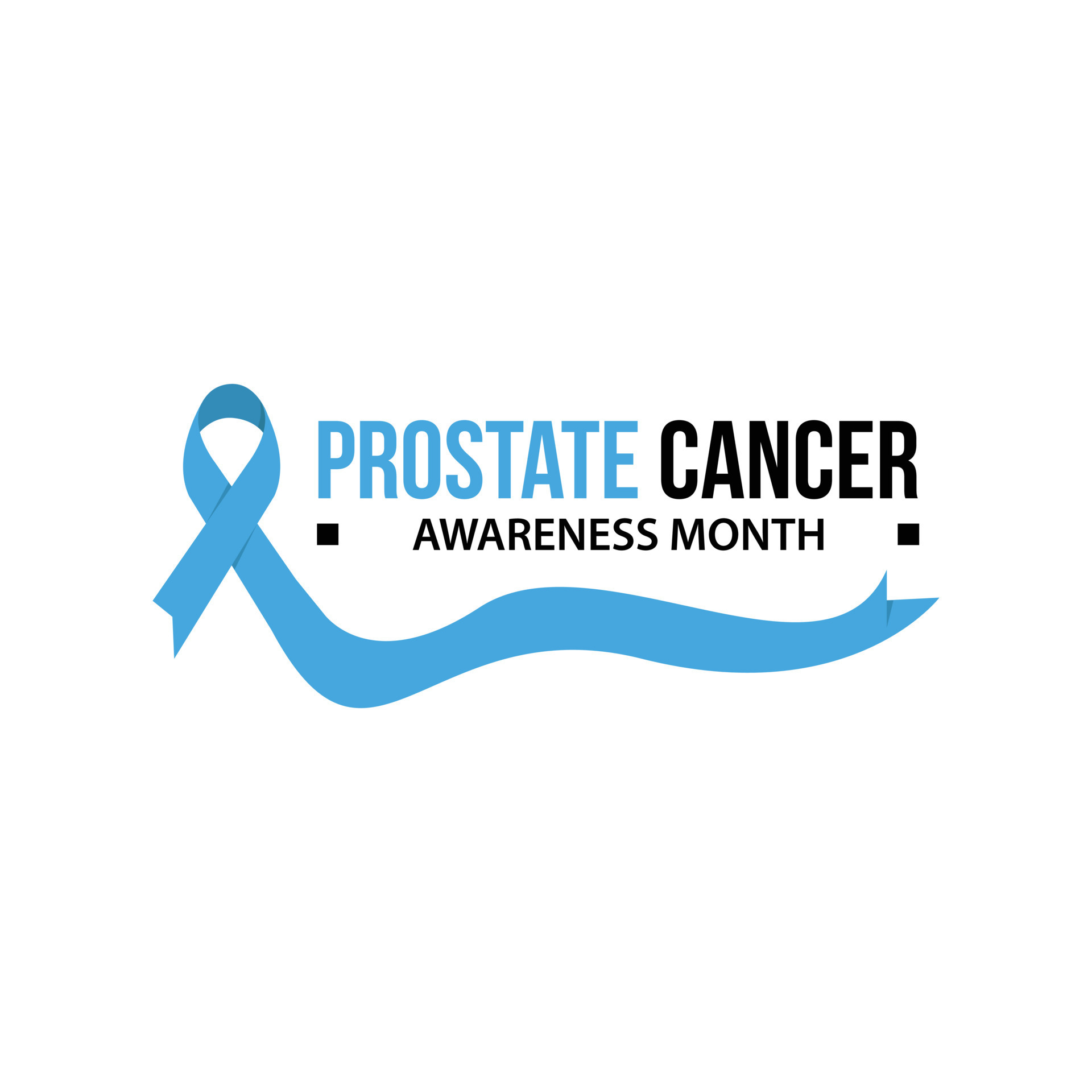 Awareness Month Ribbon Cancer Prostate Cancer Awareness Vector
