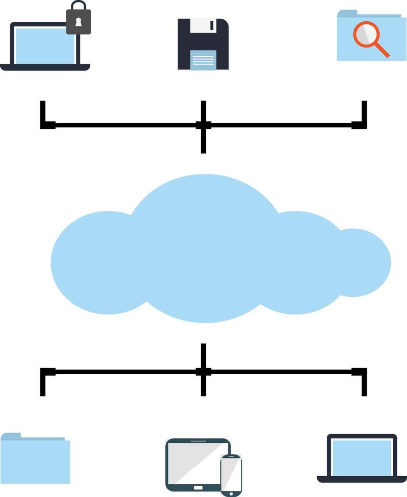 Cloud Data System Management Vector Cloud Computing Concept 10663582