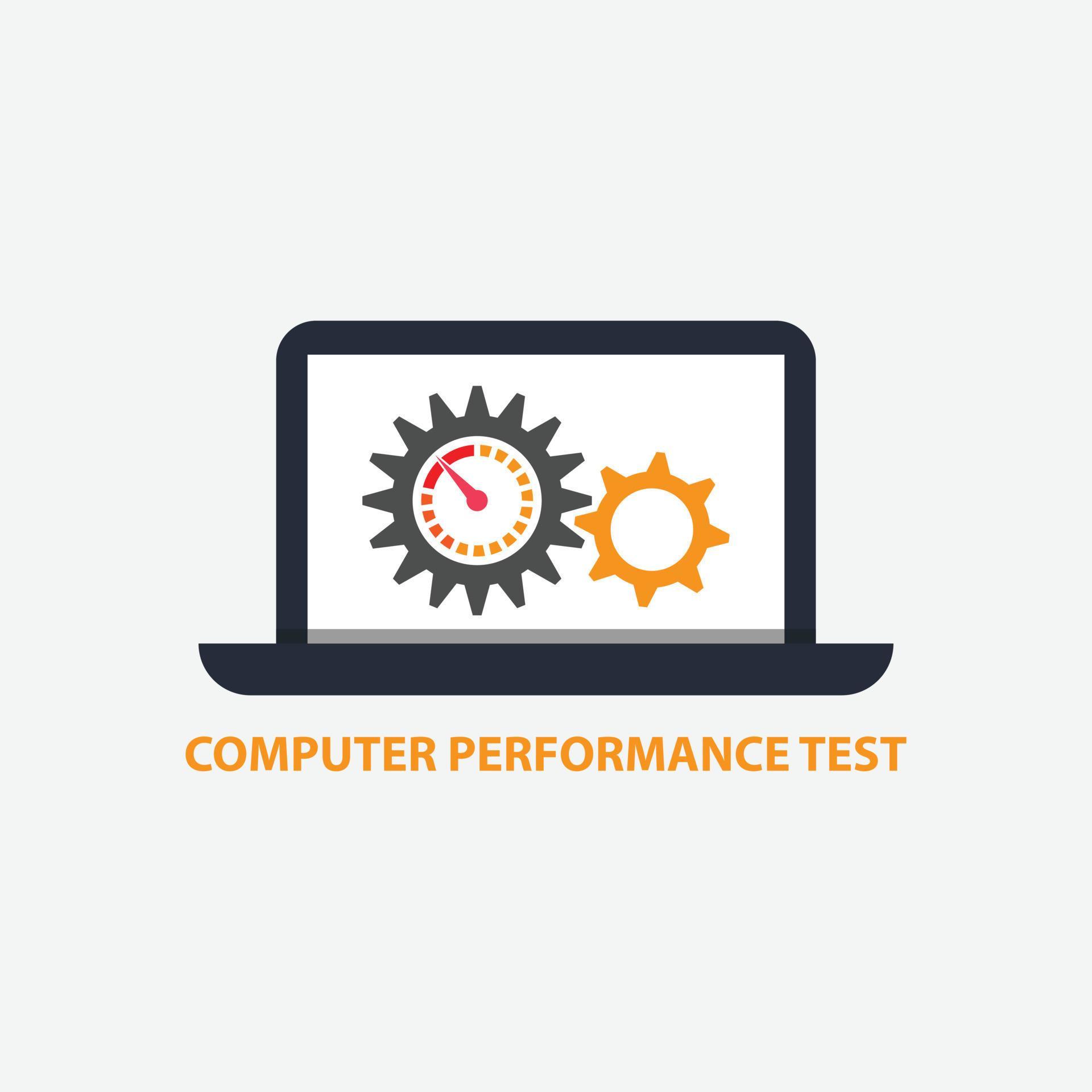 Flat design computer performance test vector illustration 10663596 ...