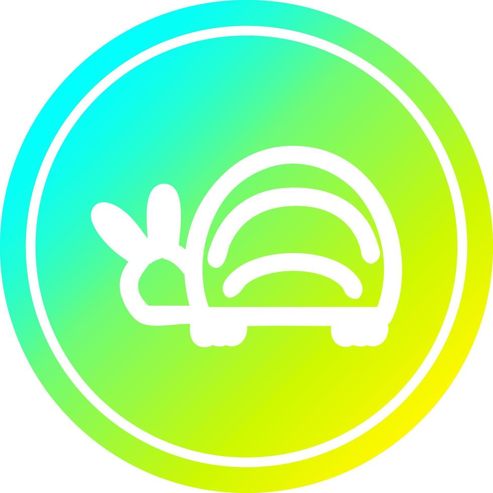 Cute Beetle Circular In Cold Gradient Spectrum 10668739 Vector Art At