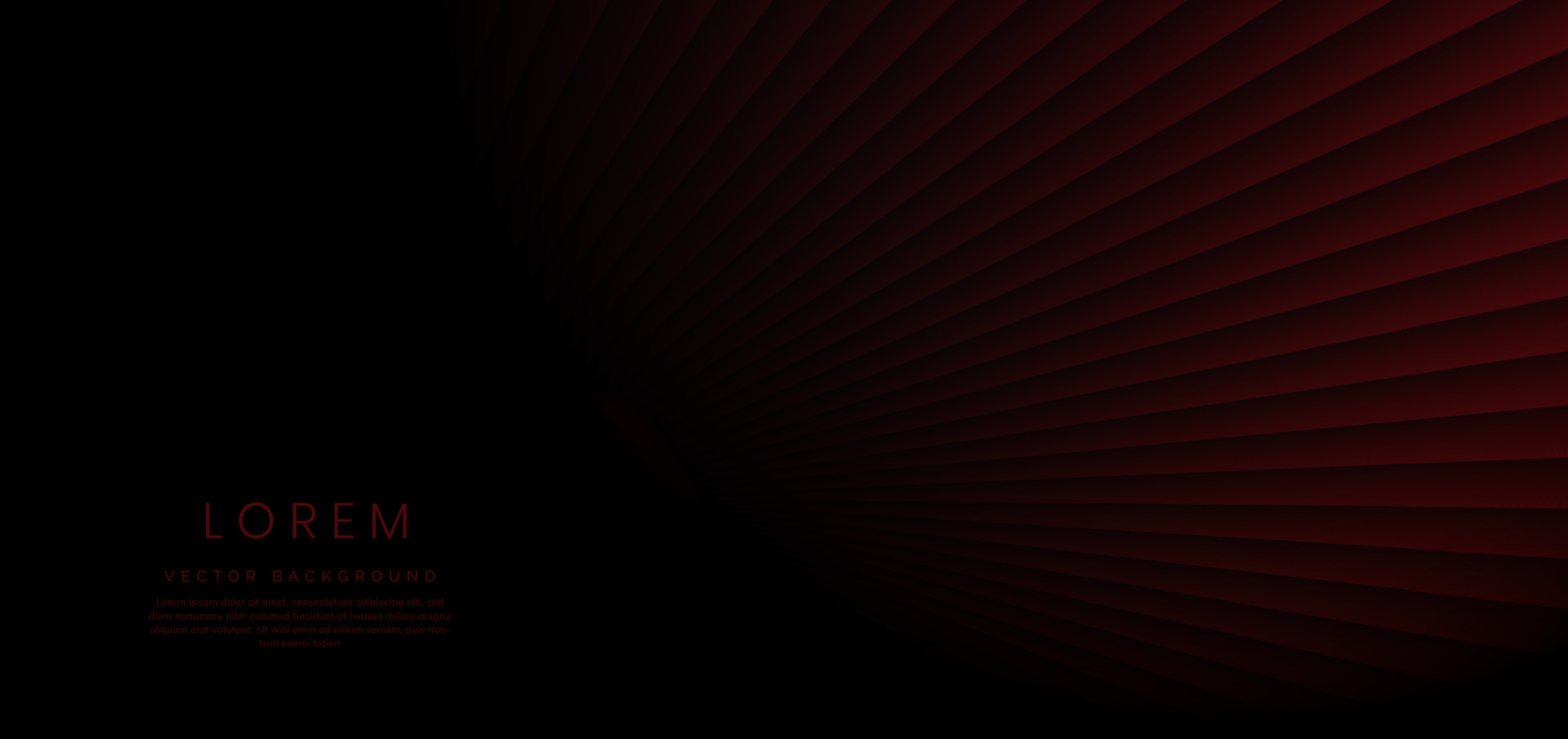Abstract Red Gradient Geometric Diagonal Layer On Black Background With