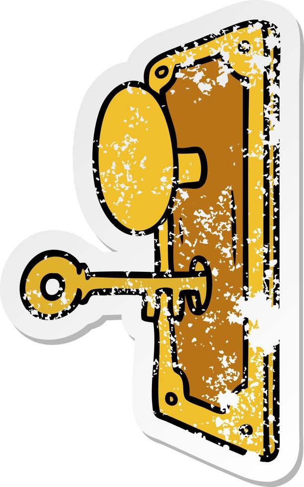distressed sticker cartoon doodle of a door handle 10672767 Vector Art ... distressed sticker cartoon doodle of a door handle 10672767 Vector Art ...