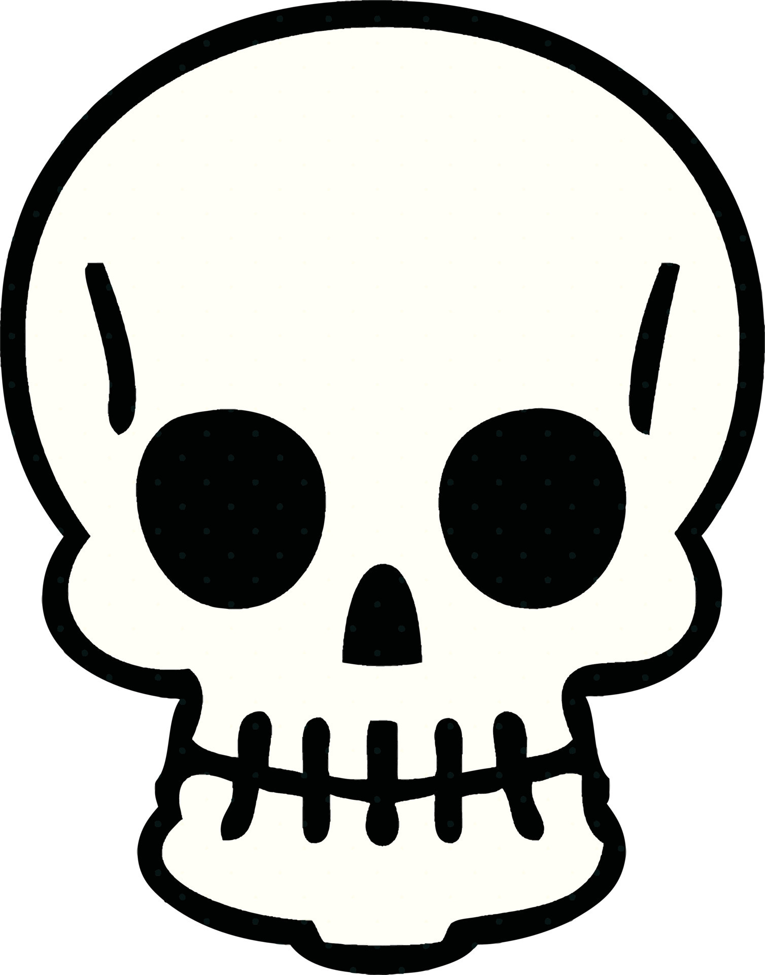 quirky comic book style cartoon skull 10672778 Vector Art at Vecteezy