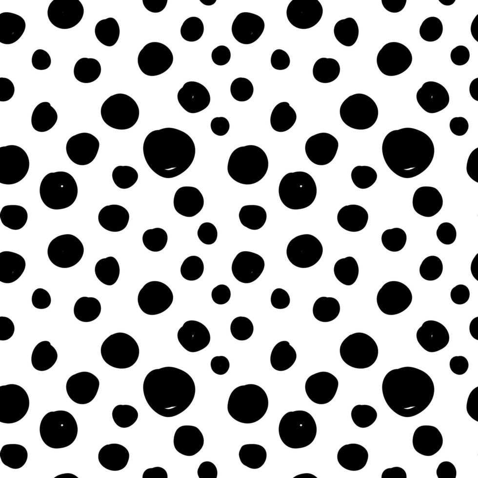 Geometrical Background With Uneven Circles Abstract Round Seamless Pattern Hand Drawn Dots
