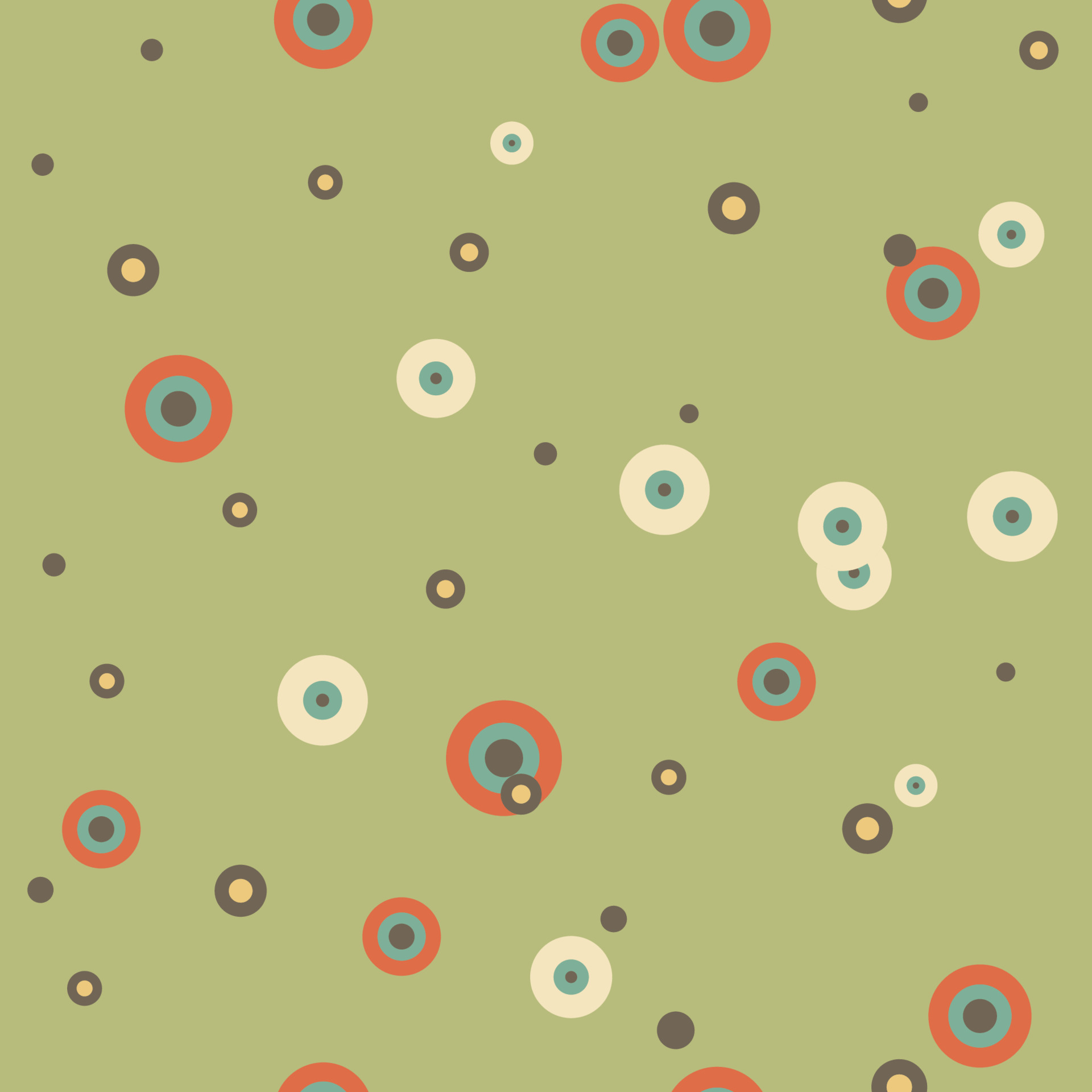 Geometrical Background With Uneven Circles Abstract Round Seamless Pattern Hand Drawn Colorful