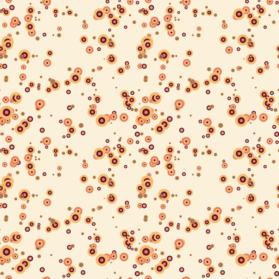 Geometrical Background With Uneven Circles Abstract Round Seamless Pattern Hand Drawn Dots