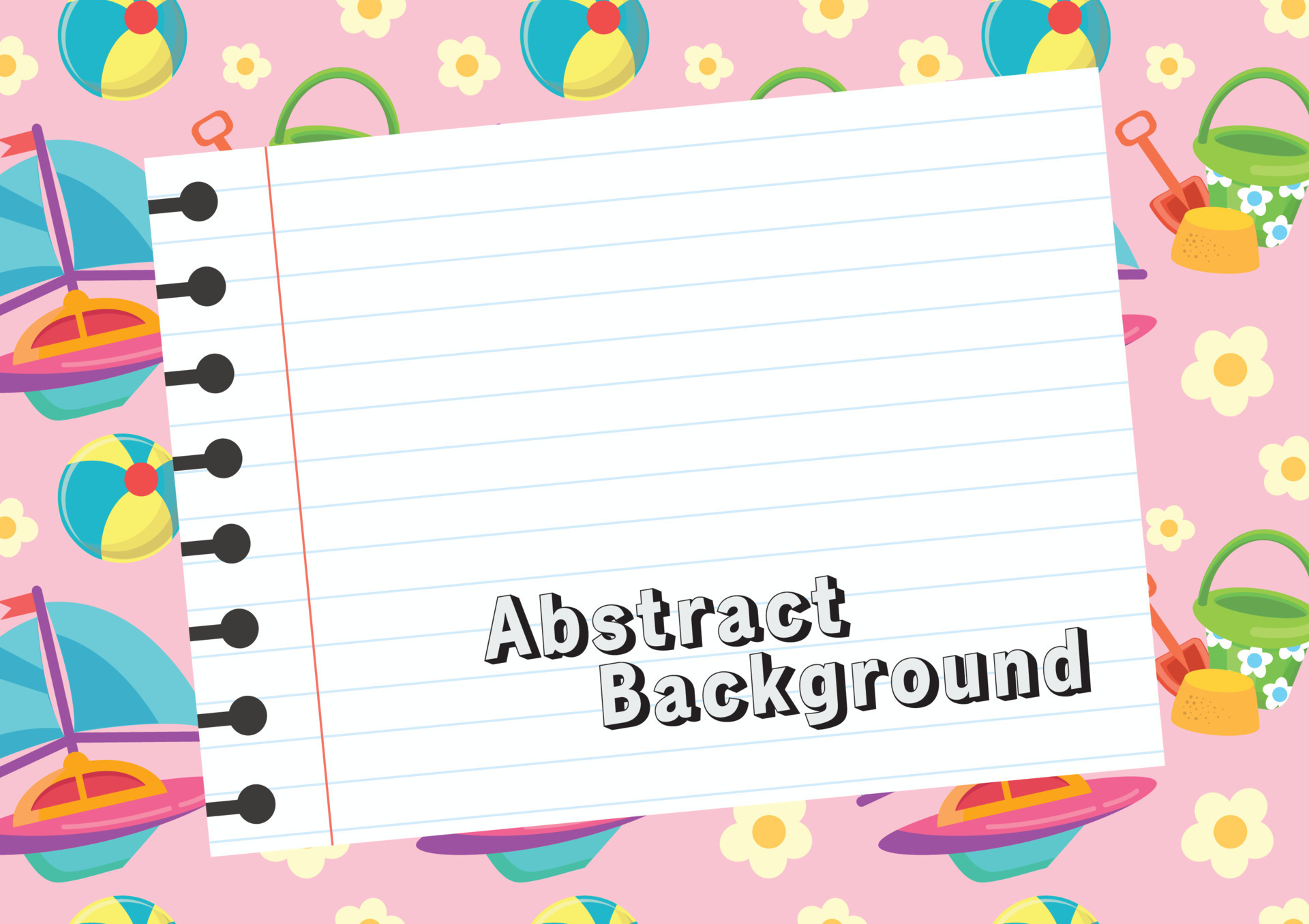 Cute Pastel Notebook Background Design 10681578 Vector Art At Vecteezy