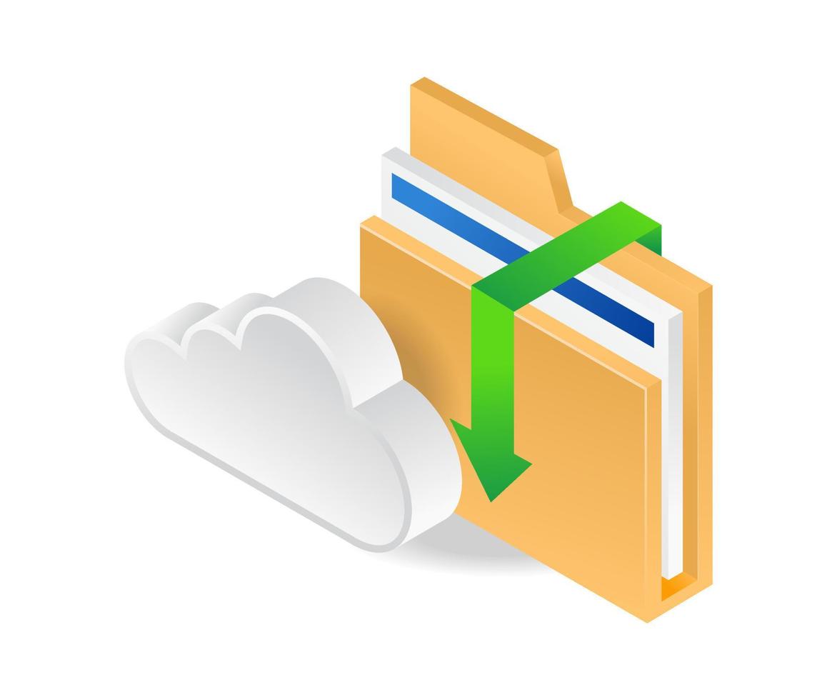 Cloud server login folder data 10682335 Vector Art at Vecteezy
