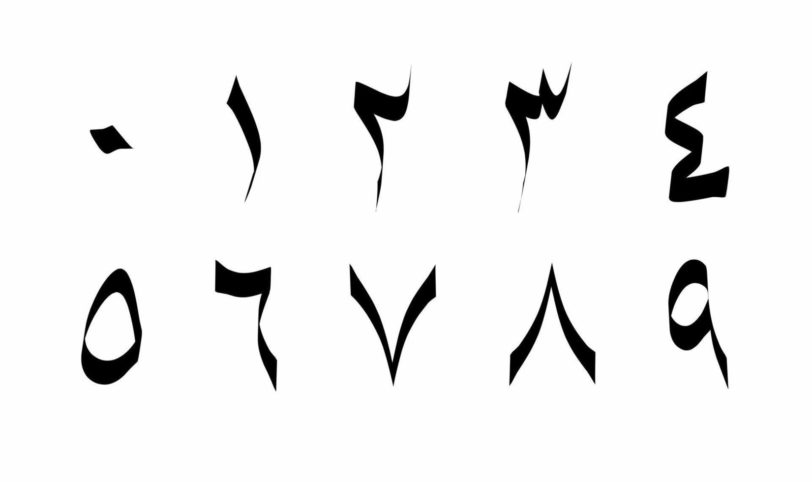 Handwriting Arabic Numeral Isolated On White Background 10683281 Vector