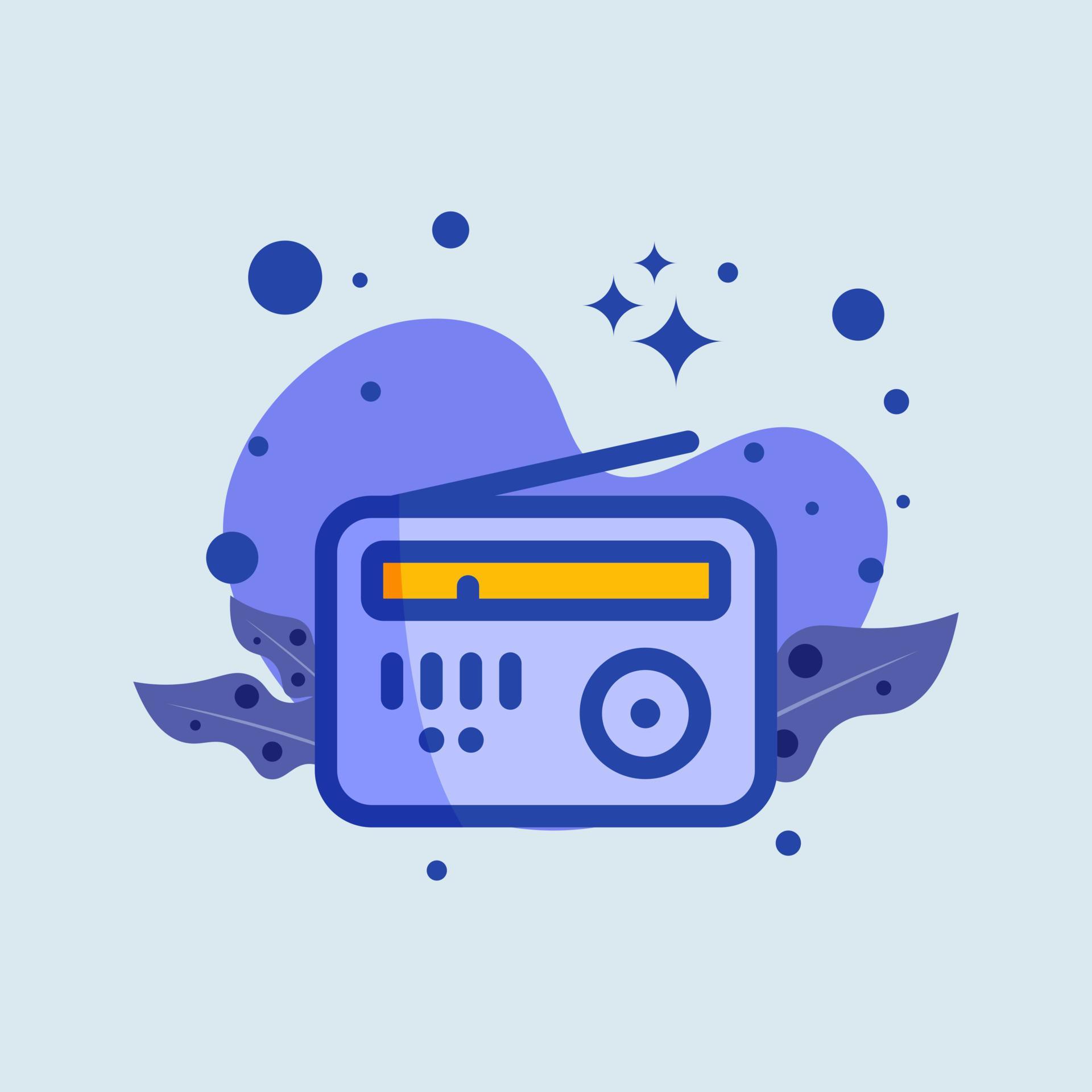 Radio Flat Illustration Retro Broadcast Signs Vector Illustration 10683346 Vector Art At Vecteezy